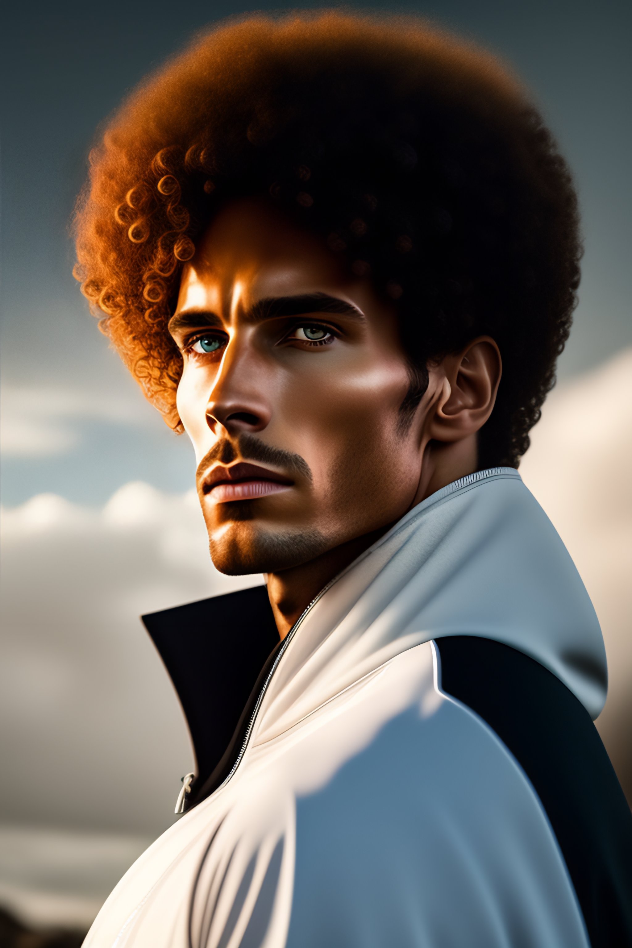 Lexica - Portrait of a tall gaunt suspicious looking white man in a ...