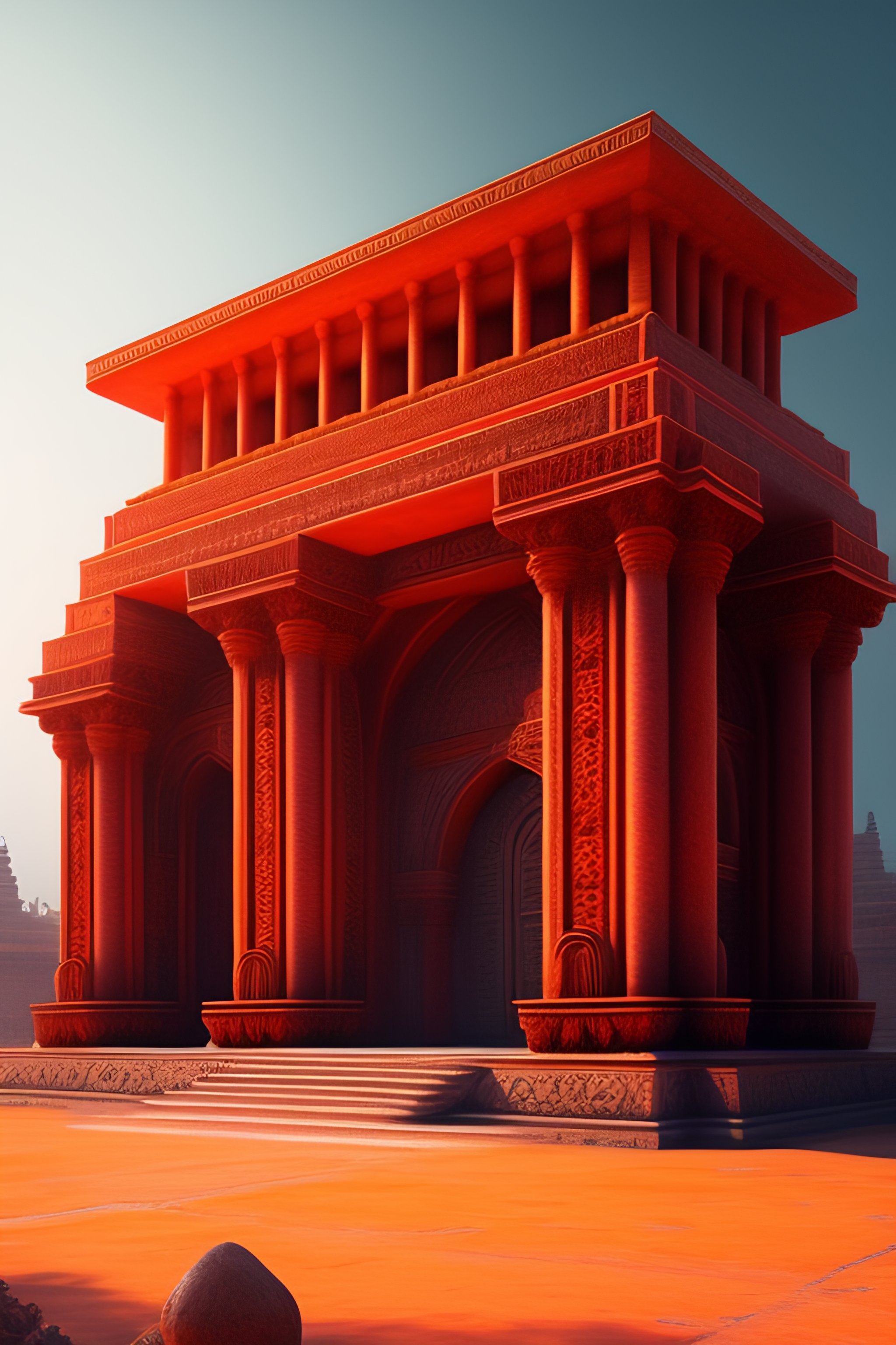 Lexica - Large scale ancient temple stone, huge and detailed towers ...