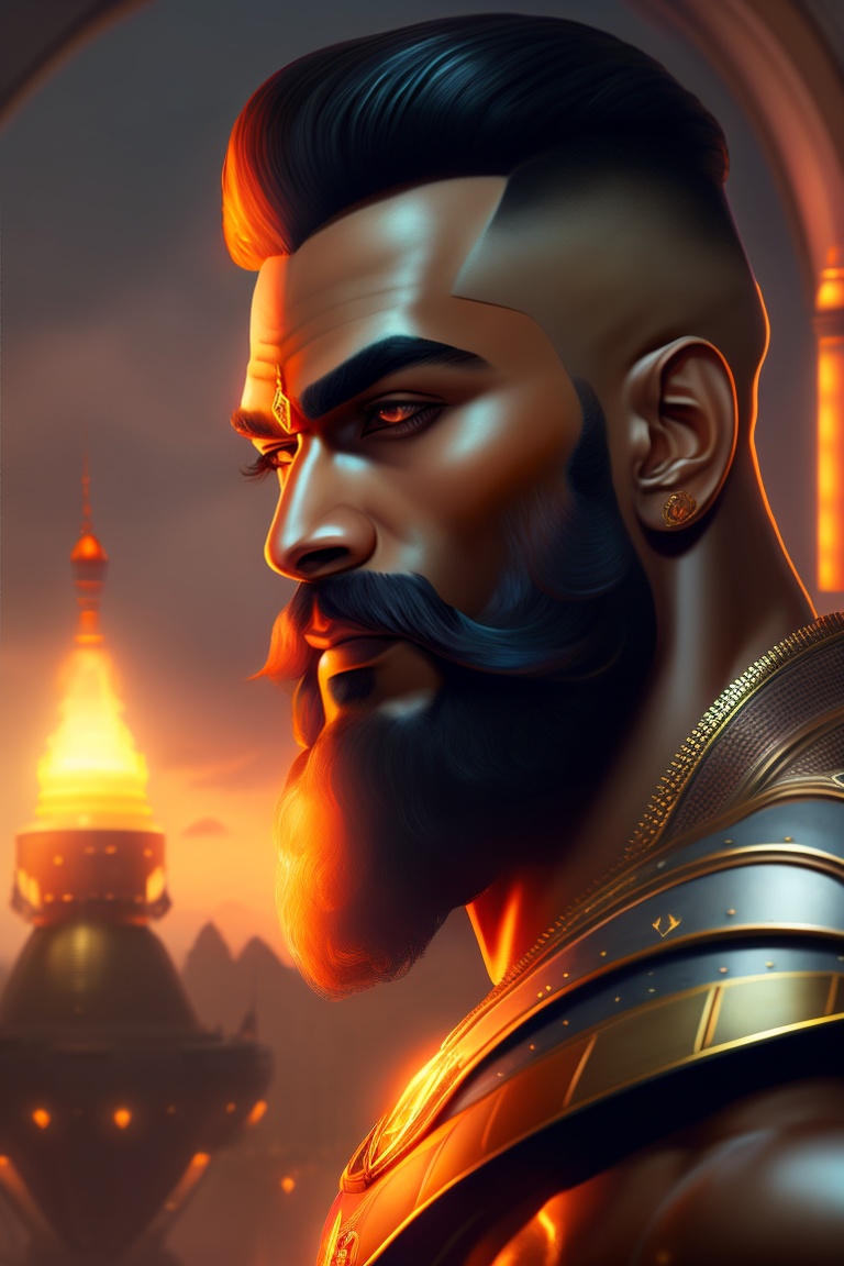 Lexica - Portrait of a Raavan, fantasy, front light, intricate ...