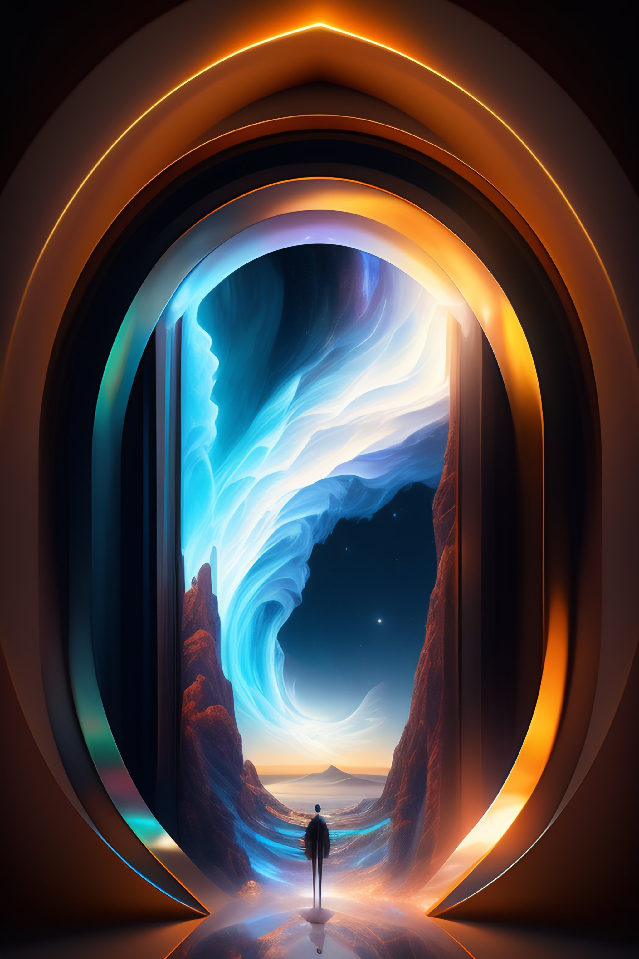 Lexica - Flashing portals from heaven, digital painting, digital ...