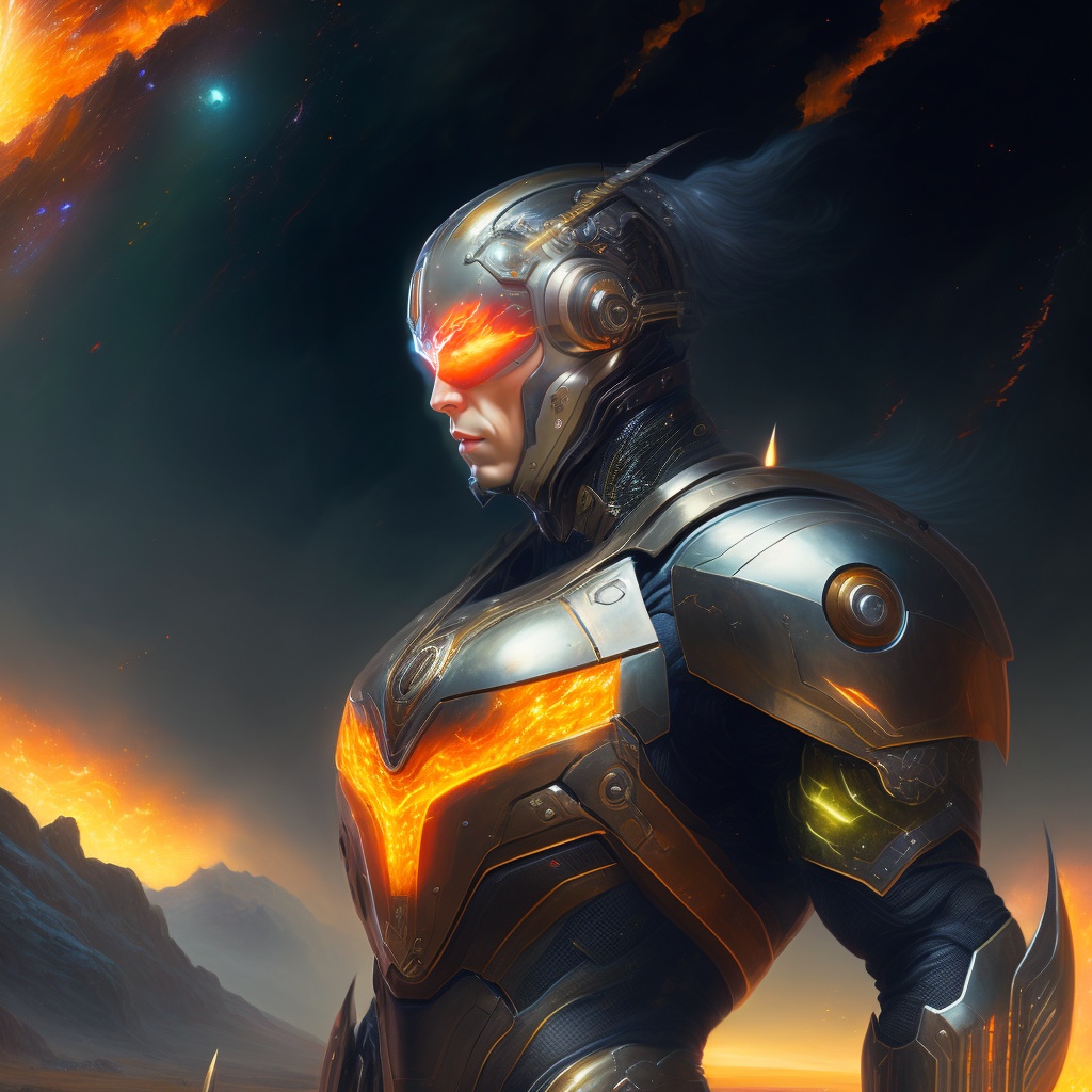 Lexica - An imposing cyborg figure created using Unreal Engine by ...