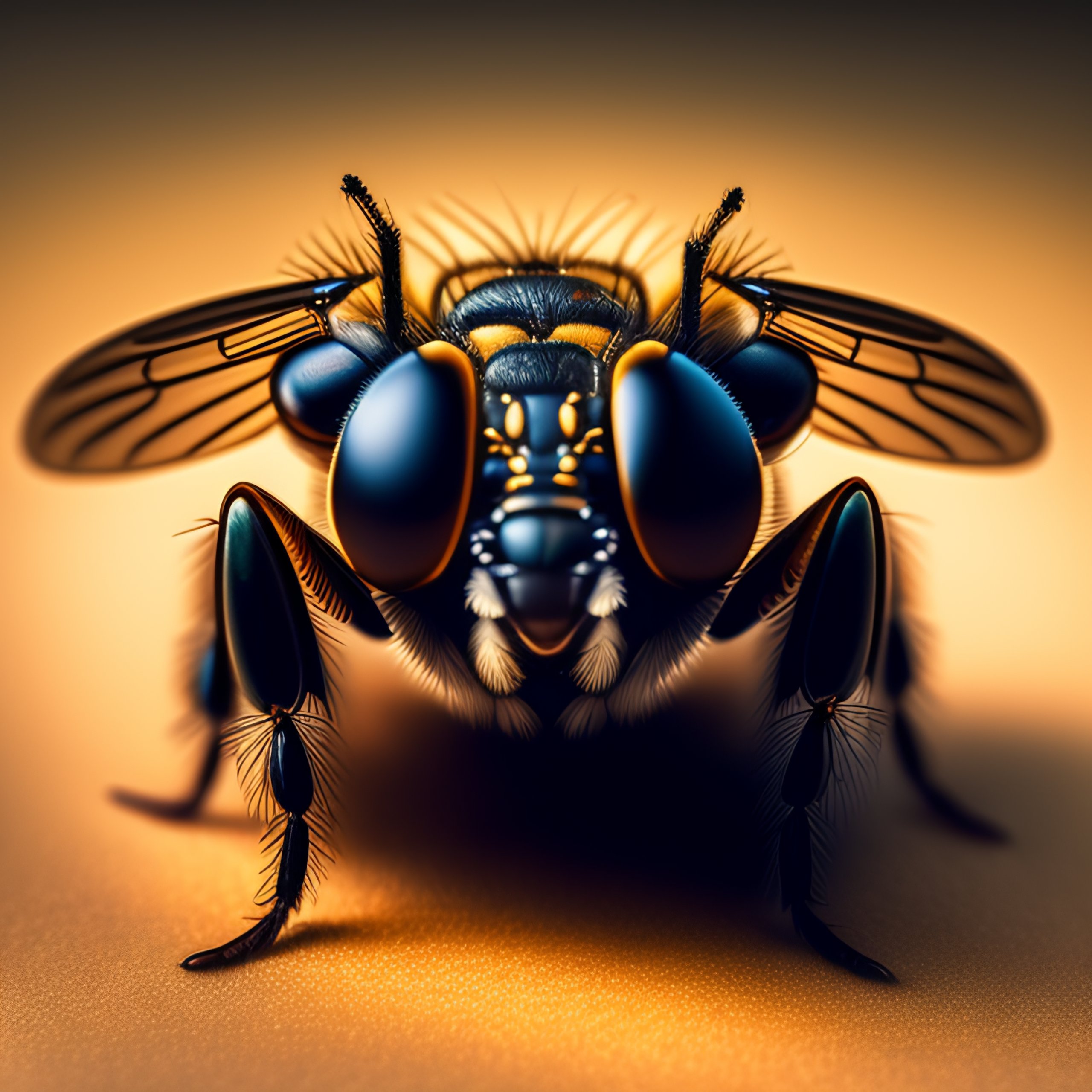 Lexica - Photo of a creature with the head of a man and the body of a fly