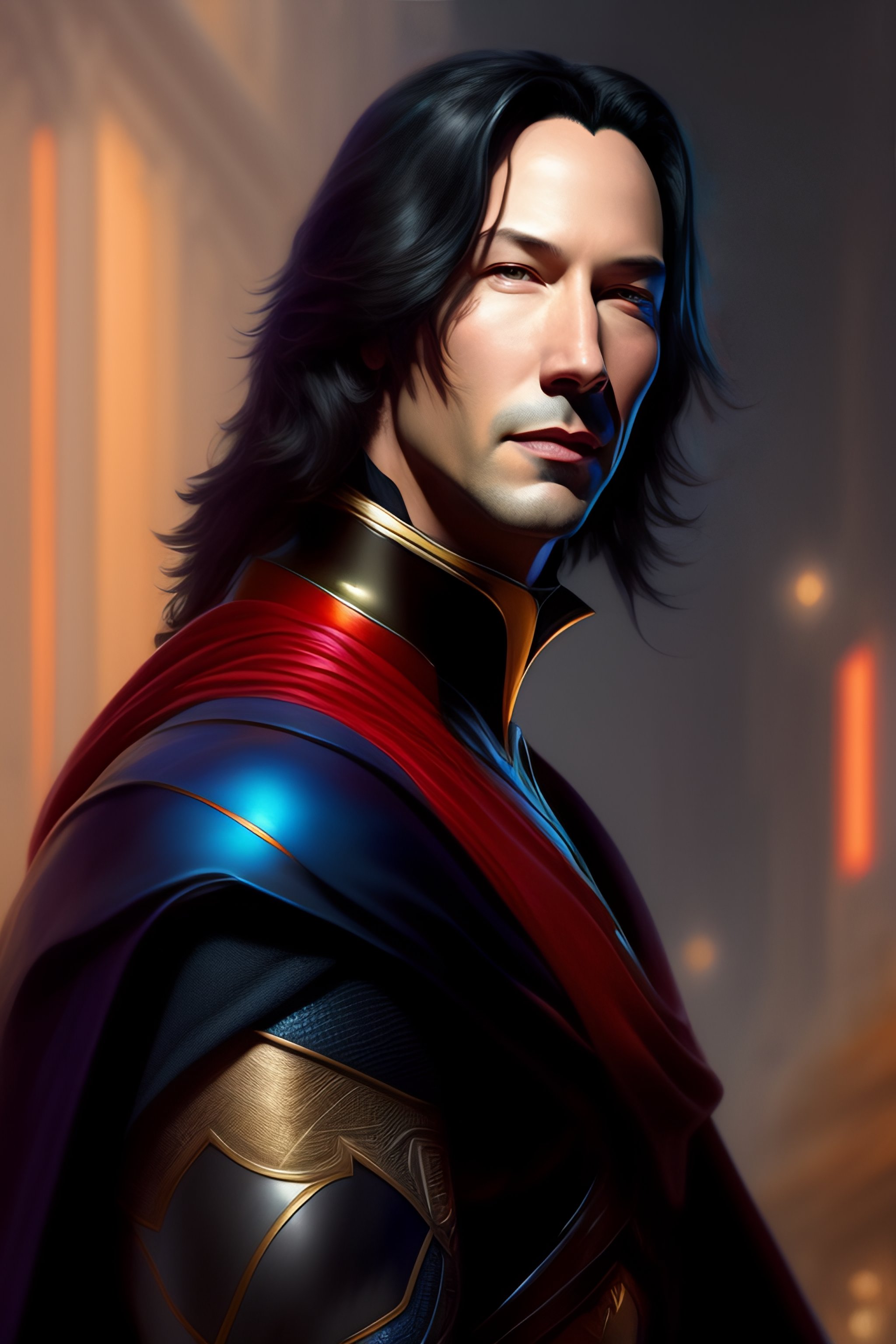 Lexica - Keanu reeves as the batman without his mask, digital art by ...