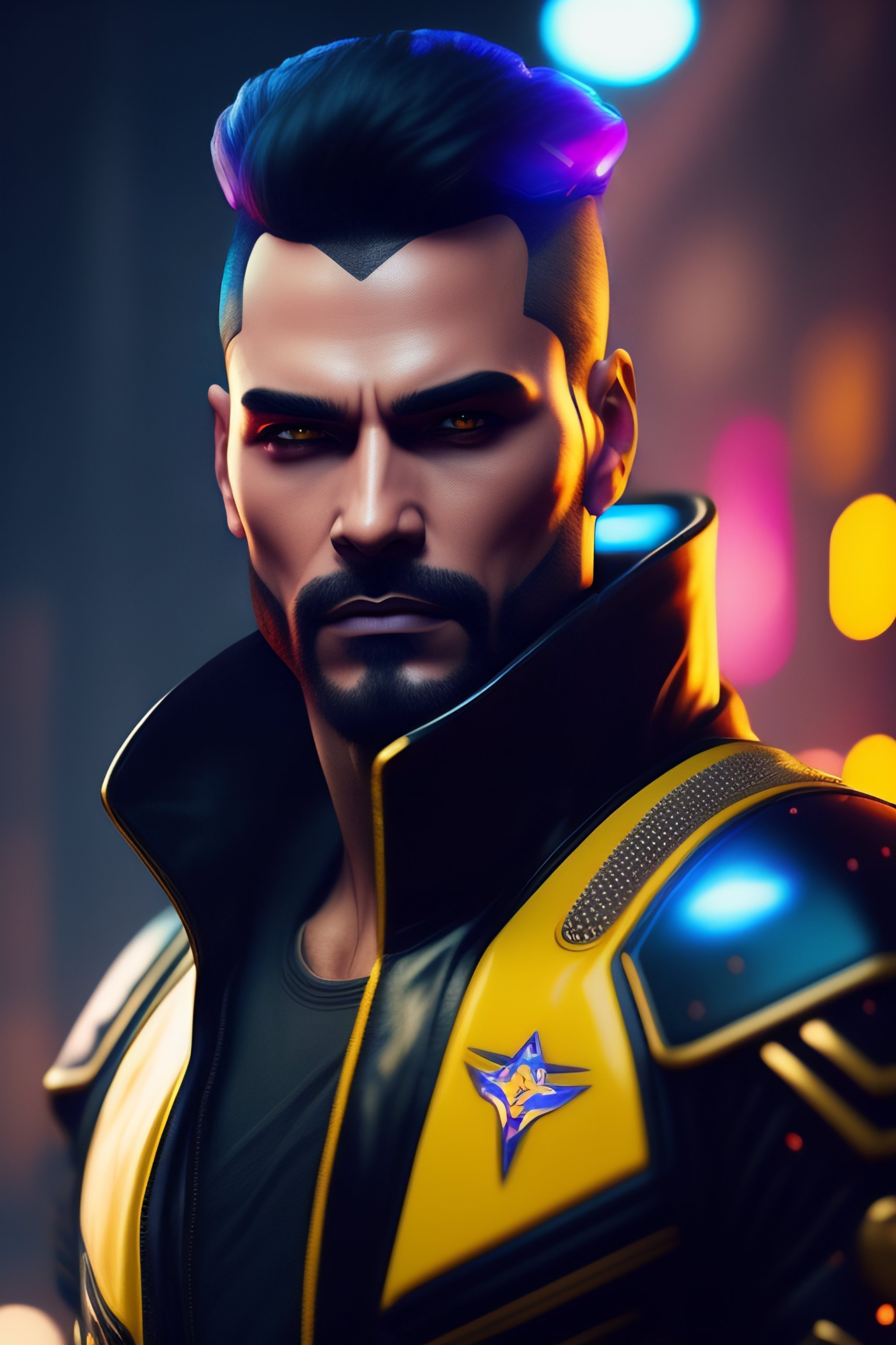 Lexica - Man Android cyberpunk 2077 dressed as a space cowboy from a ...