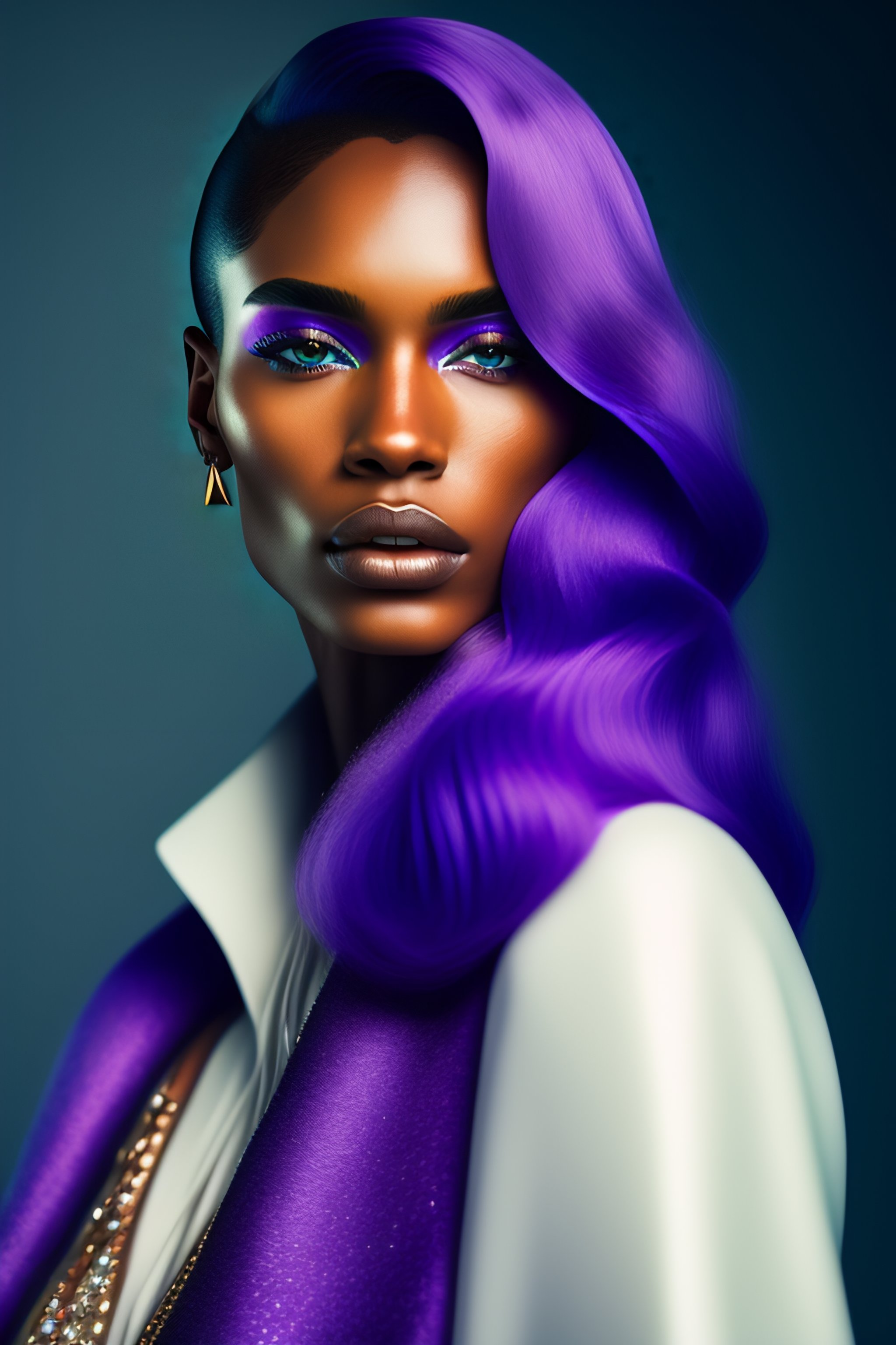 Lexica - A photo close-up of a beautiful long haired woman with light ...