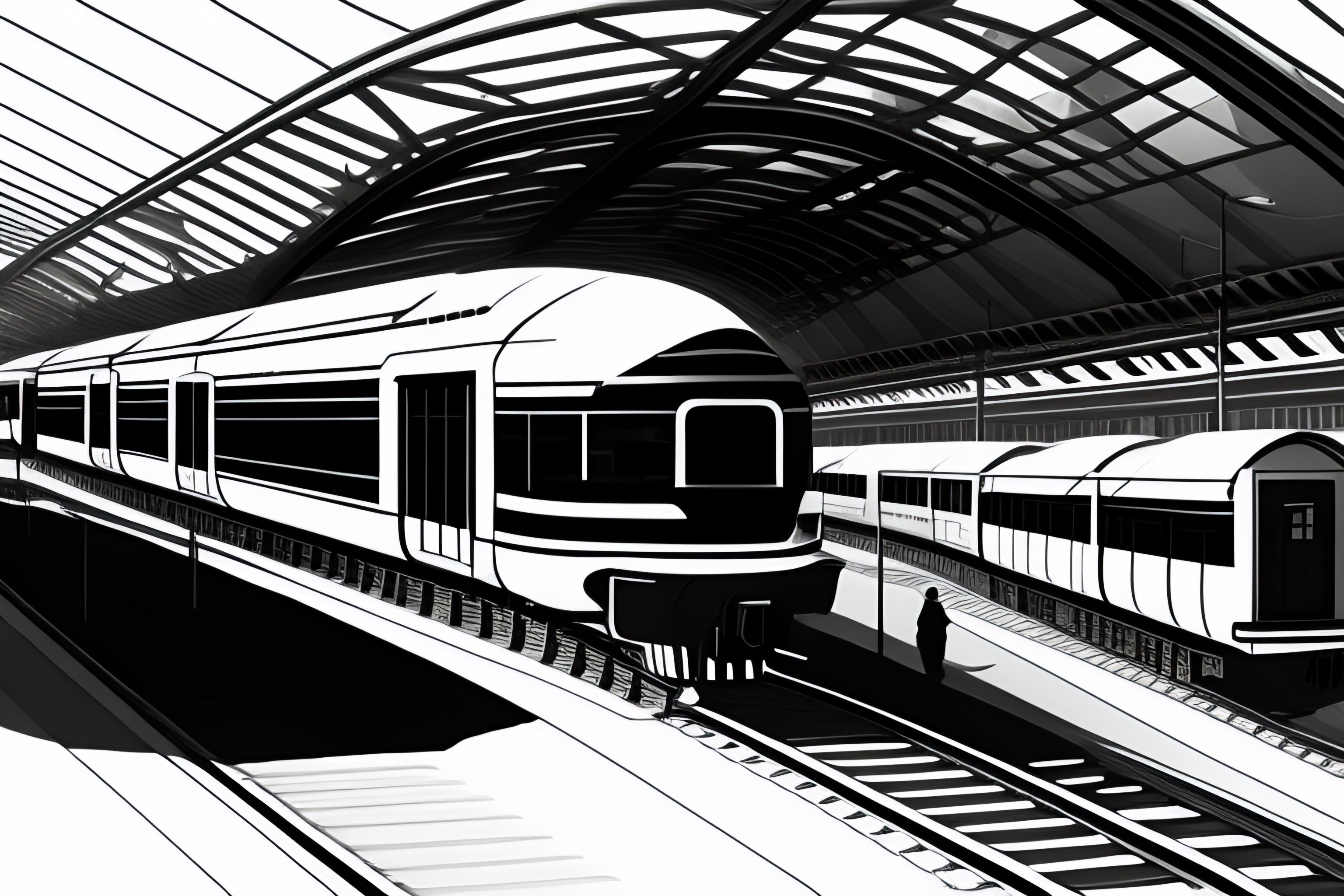 Railway Station Drawing