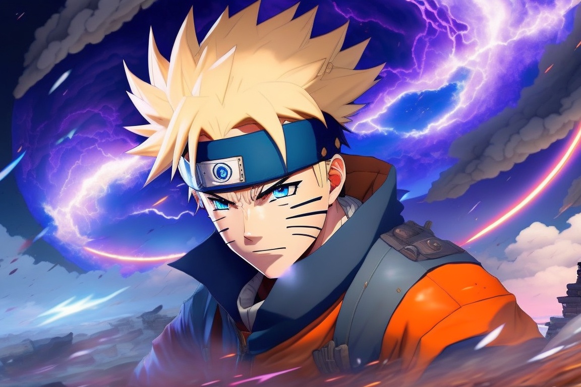 Lexica - A captivating Naruto Uzumaki PC wallpaper presenting Naruto in ...