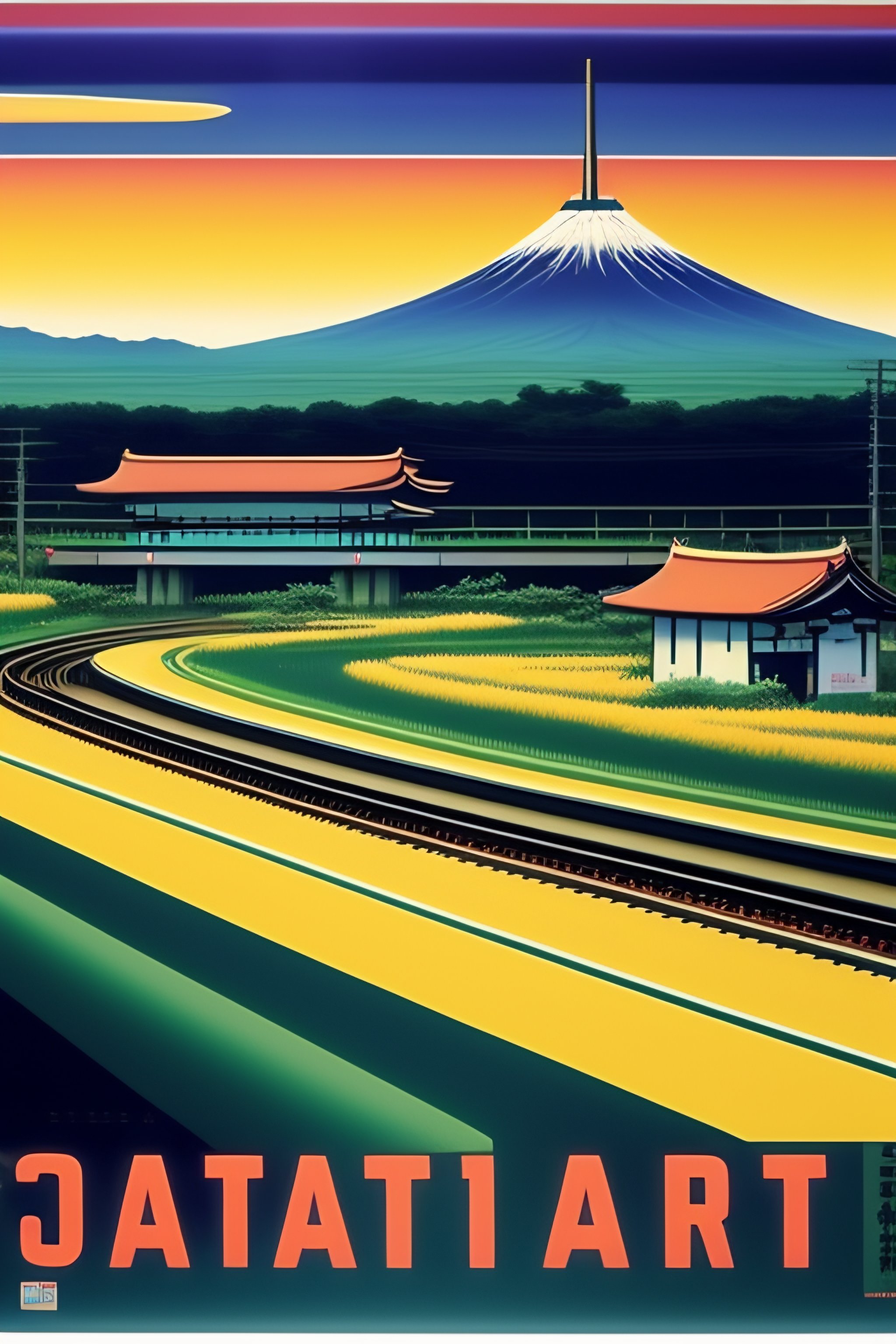 Lexica - Japan east rail poster, 1990s, countryside, deserted villiage ...