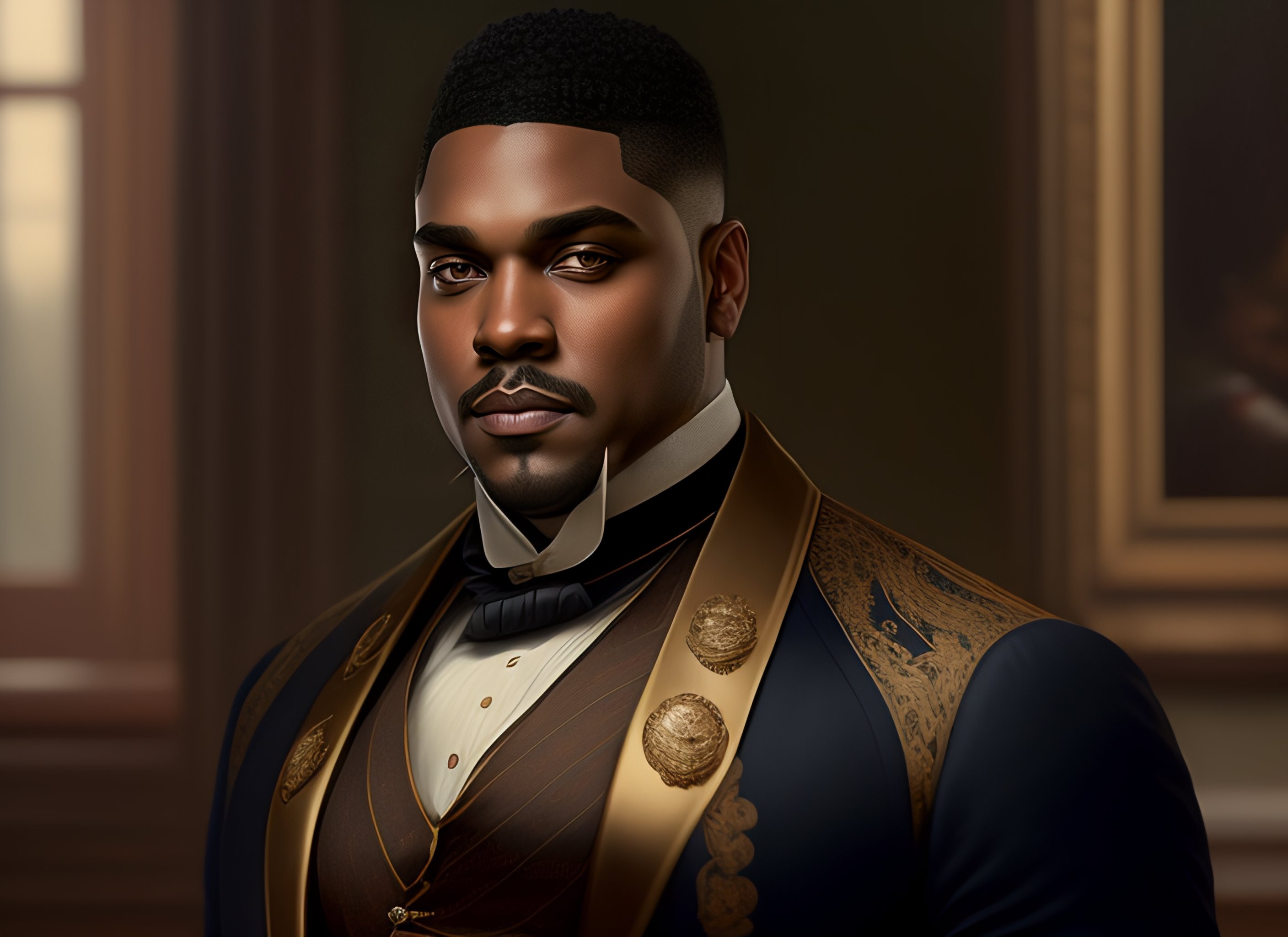 Lexica - Omar Benson Miller the actor official portrait of a victorian ...