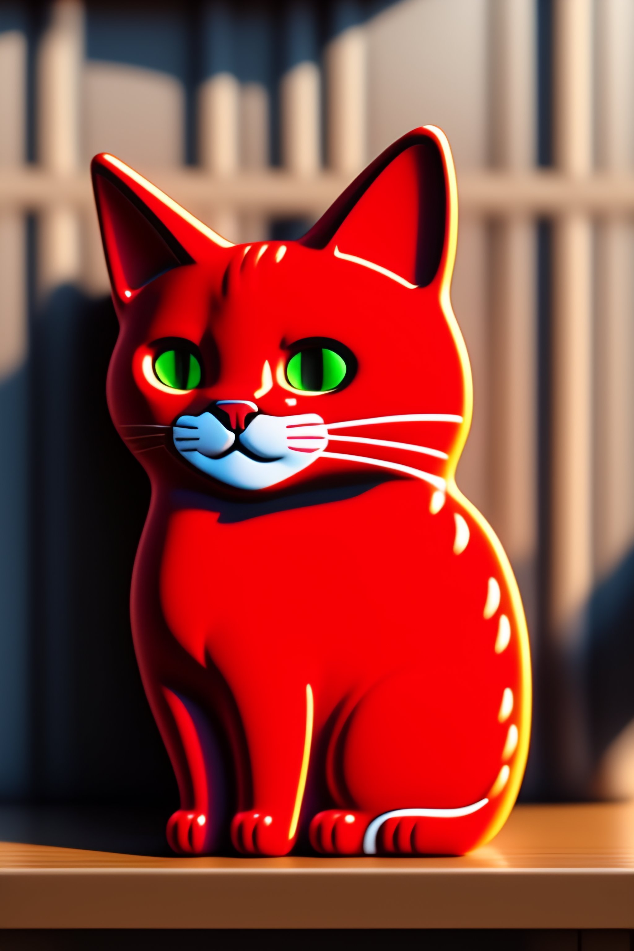 Lexica - Drawing of humanoid cat smiling in the style of attic red ...