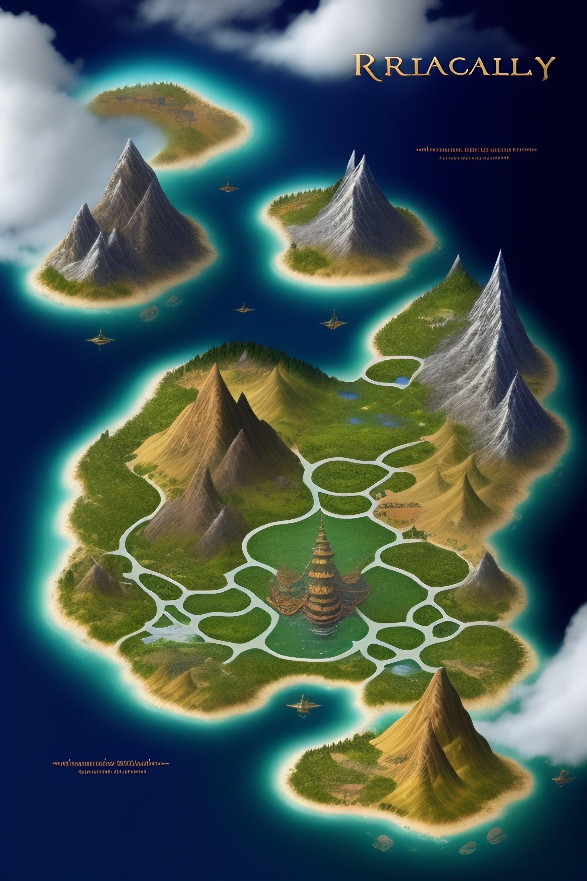 Lexica - Realistic Fantasy map