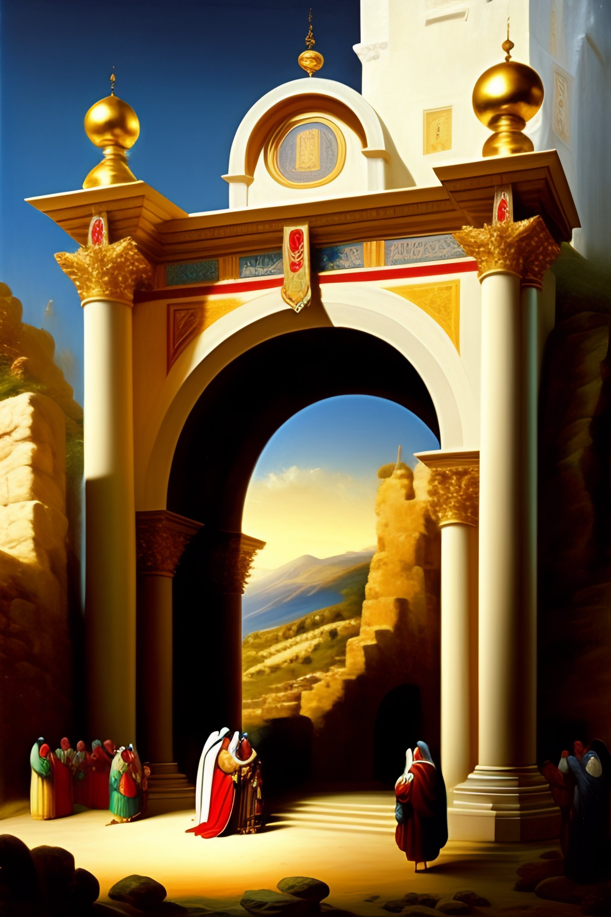 Lexica - Adoration of the Kings of the East at the portal of Bethlehem ...
