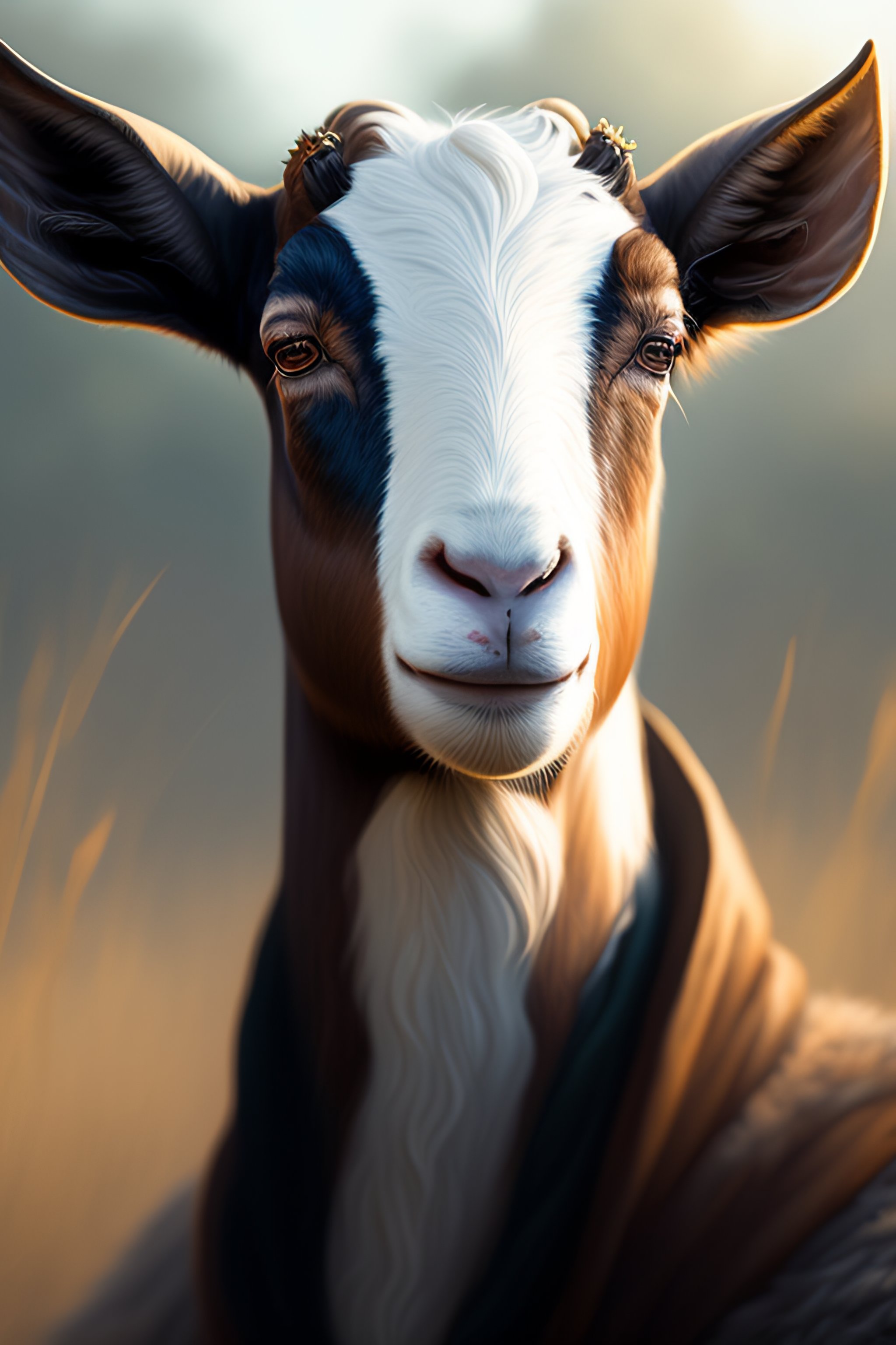 Lexica - Goat wearing glasses greg rutkowski,