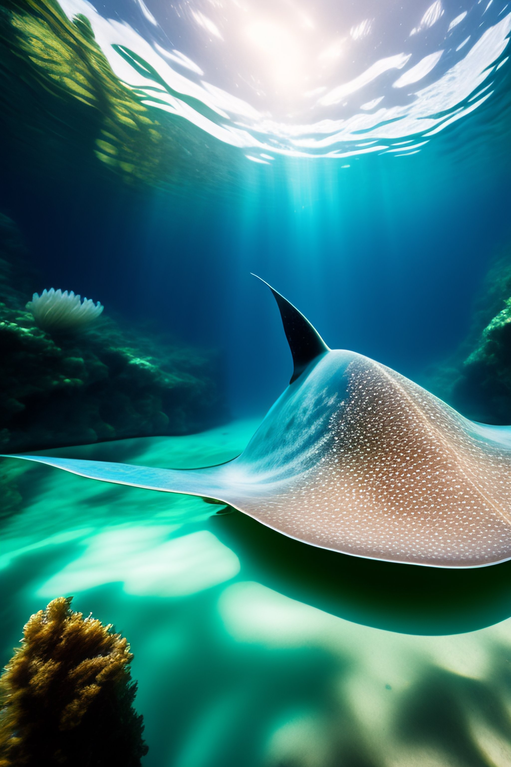 Lexica - A magical water, sting ray, palace