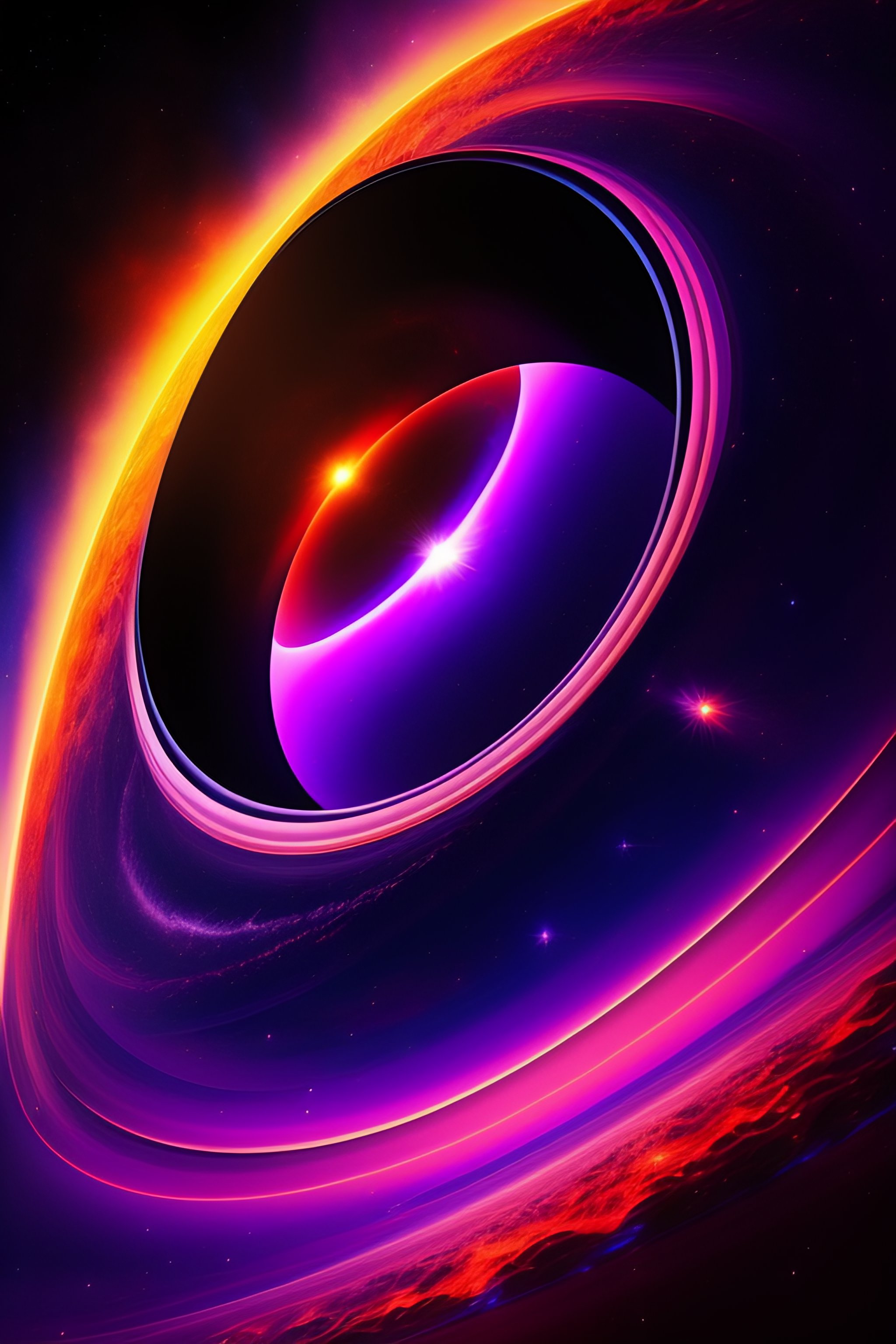 Lexica - A black hole in the middle of the space , epic, line art ...