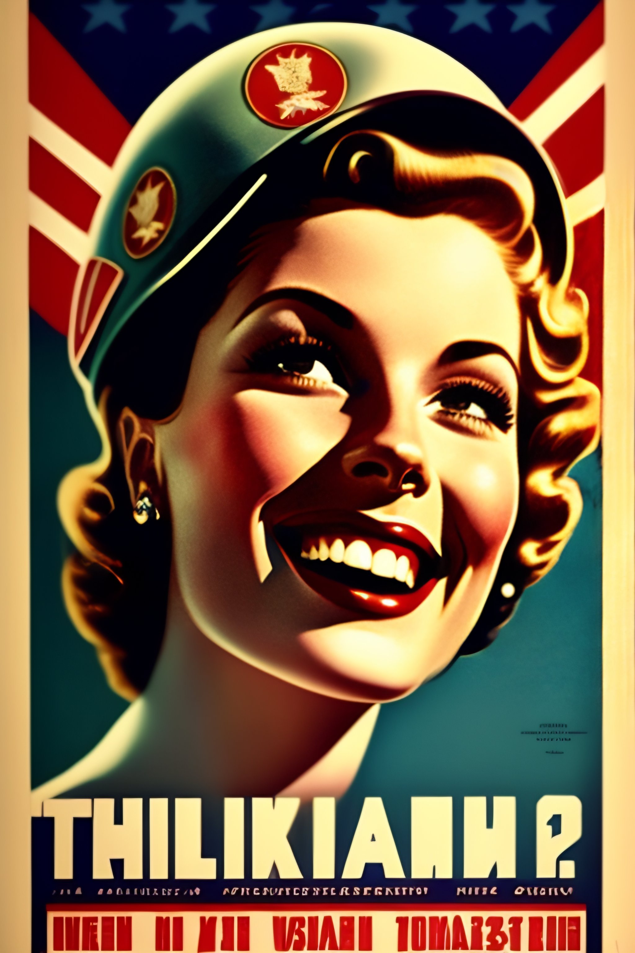 Lexica - Wwii propaganda recluting poster about alien attacking ...