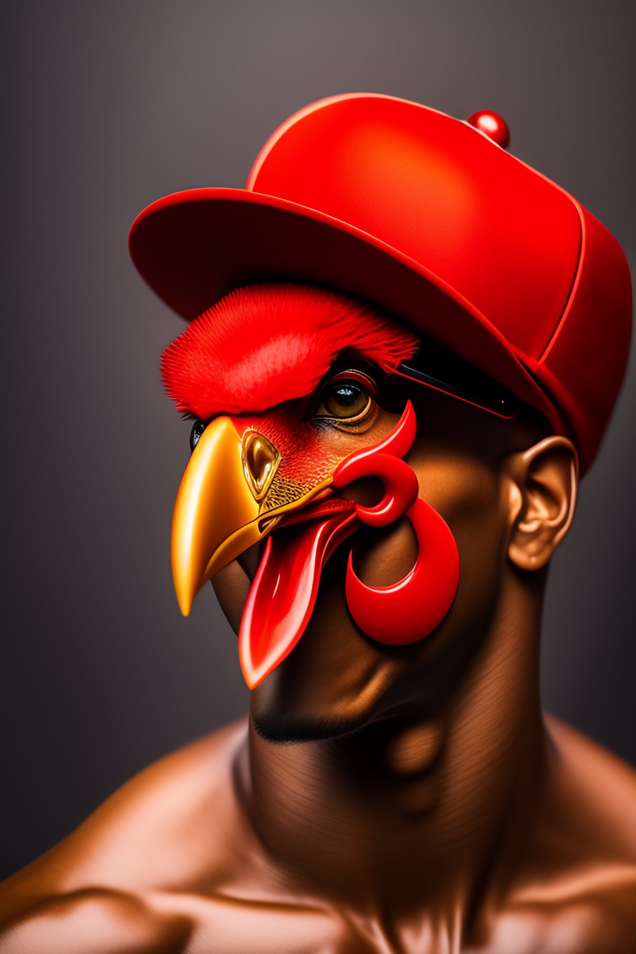 Lexica - Chicken with Red hat and Red lenses