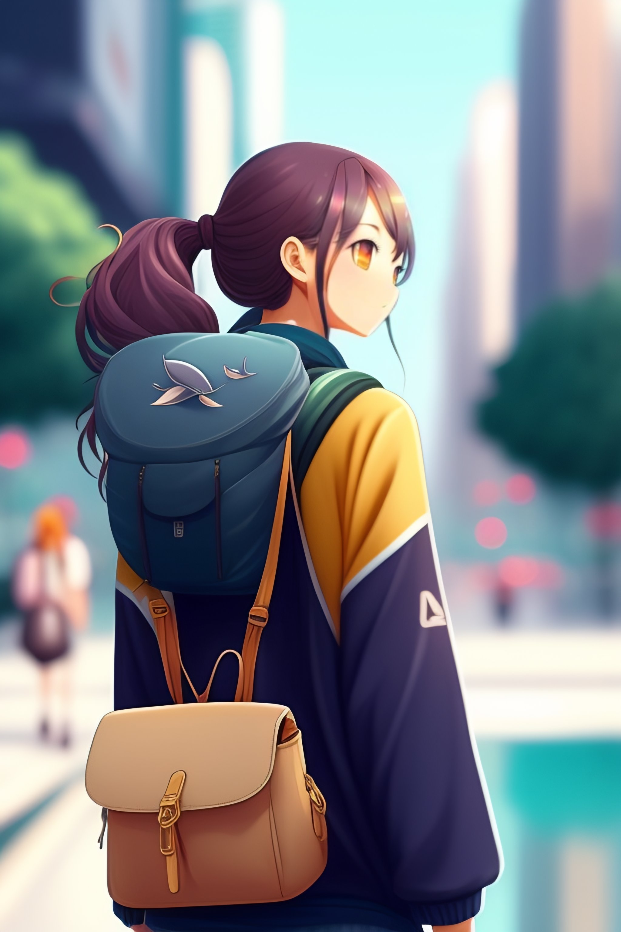 Lexica - 2D anime 1 girl solo Create an illustration of a humanoid ...