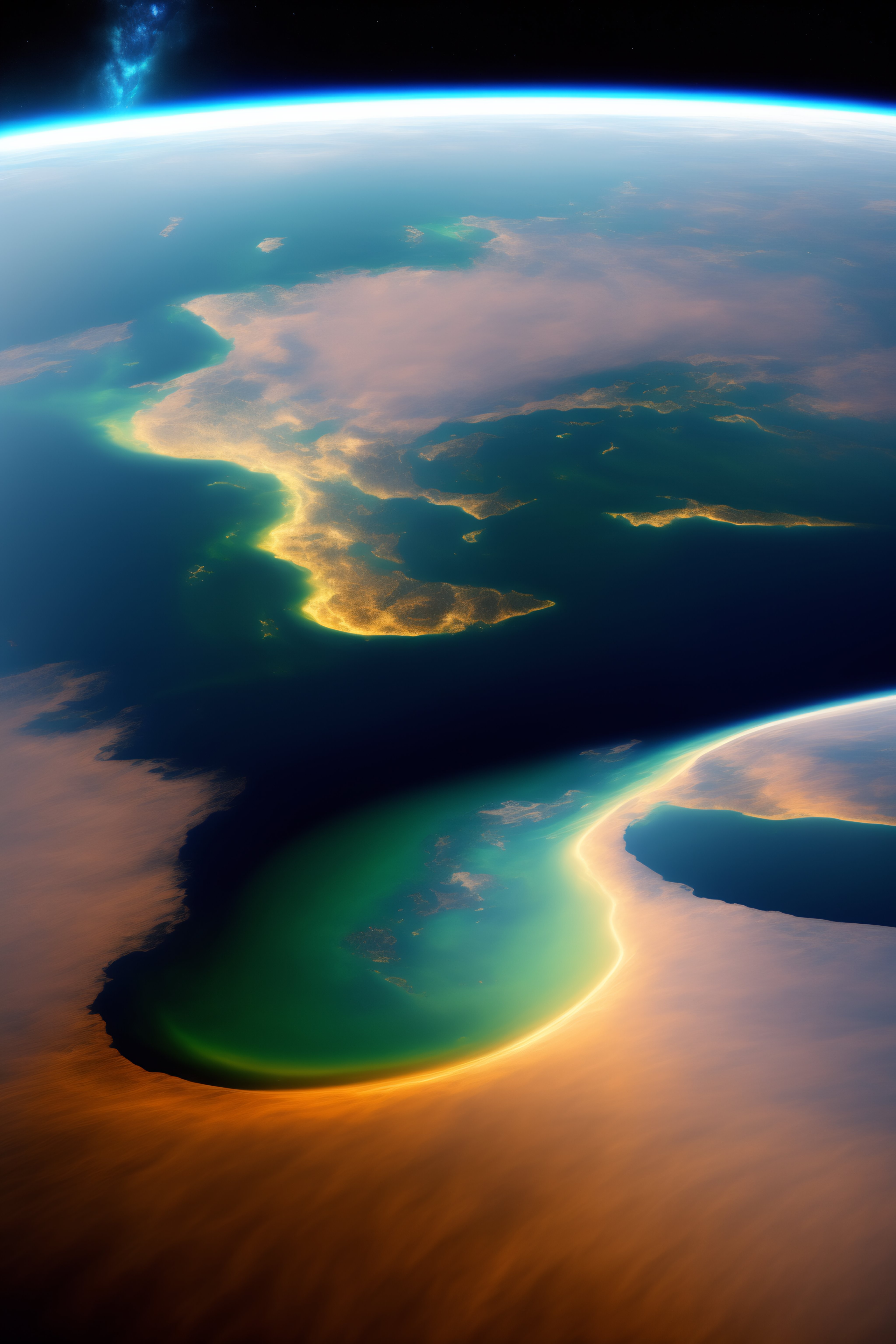 Lexica - Picture of earth taken from space Super real