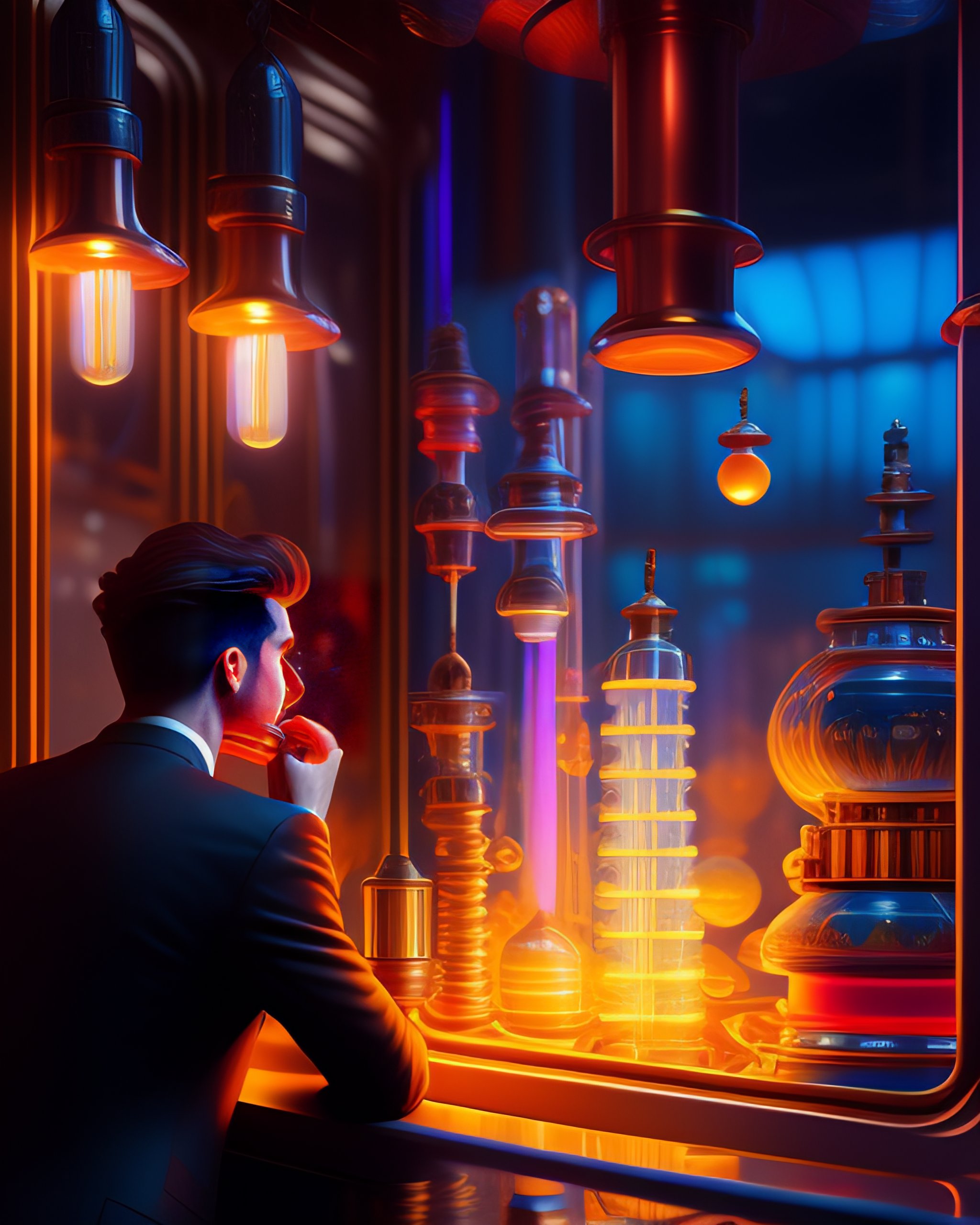 Lexica - Highly detailed surreal portrait of a handsome humanoid mad ...