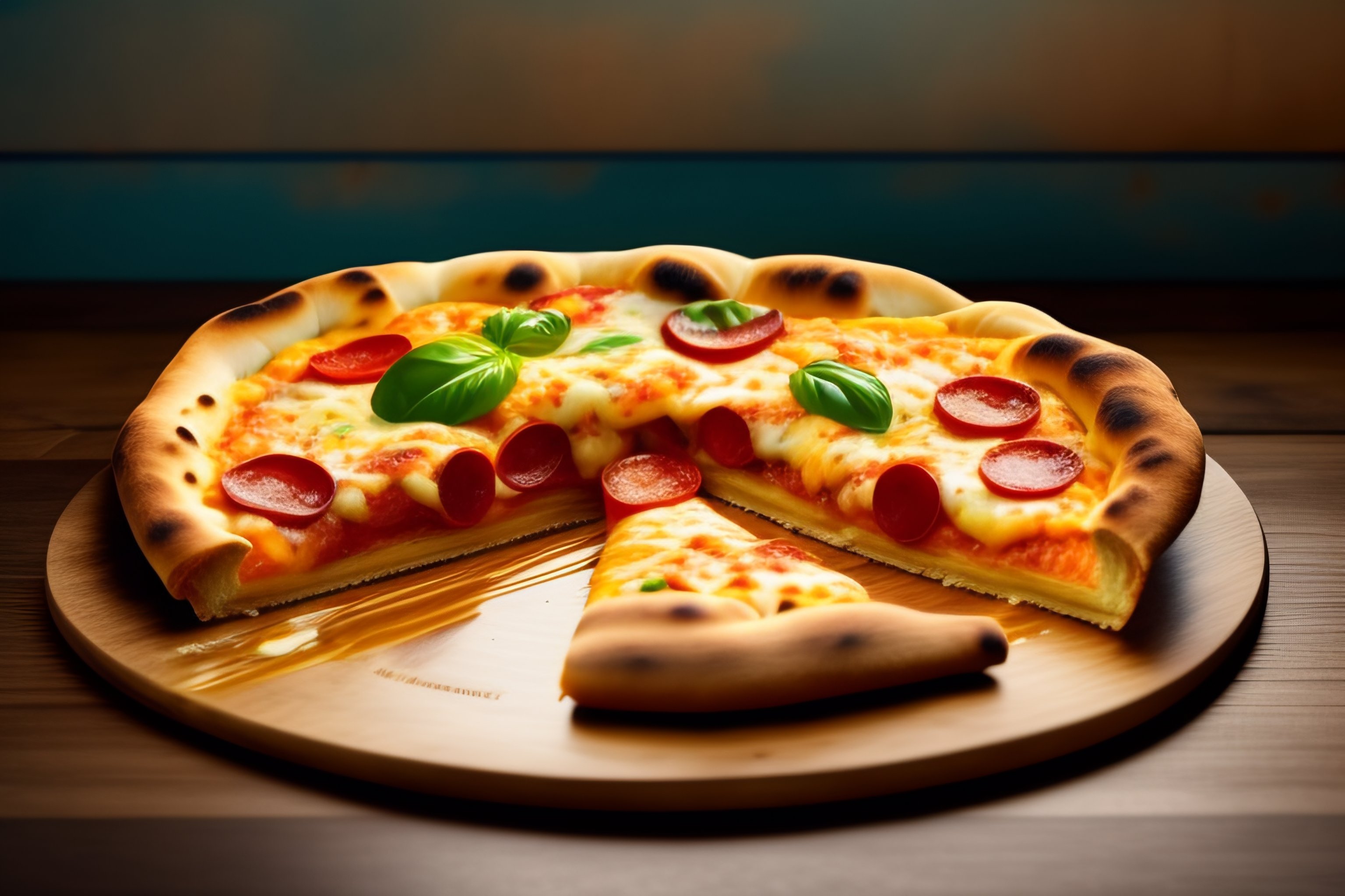 Lexica - A pizza sitting, trending on pinterest, regionalism, made of ...