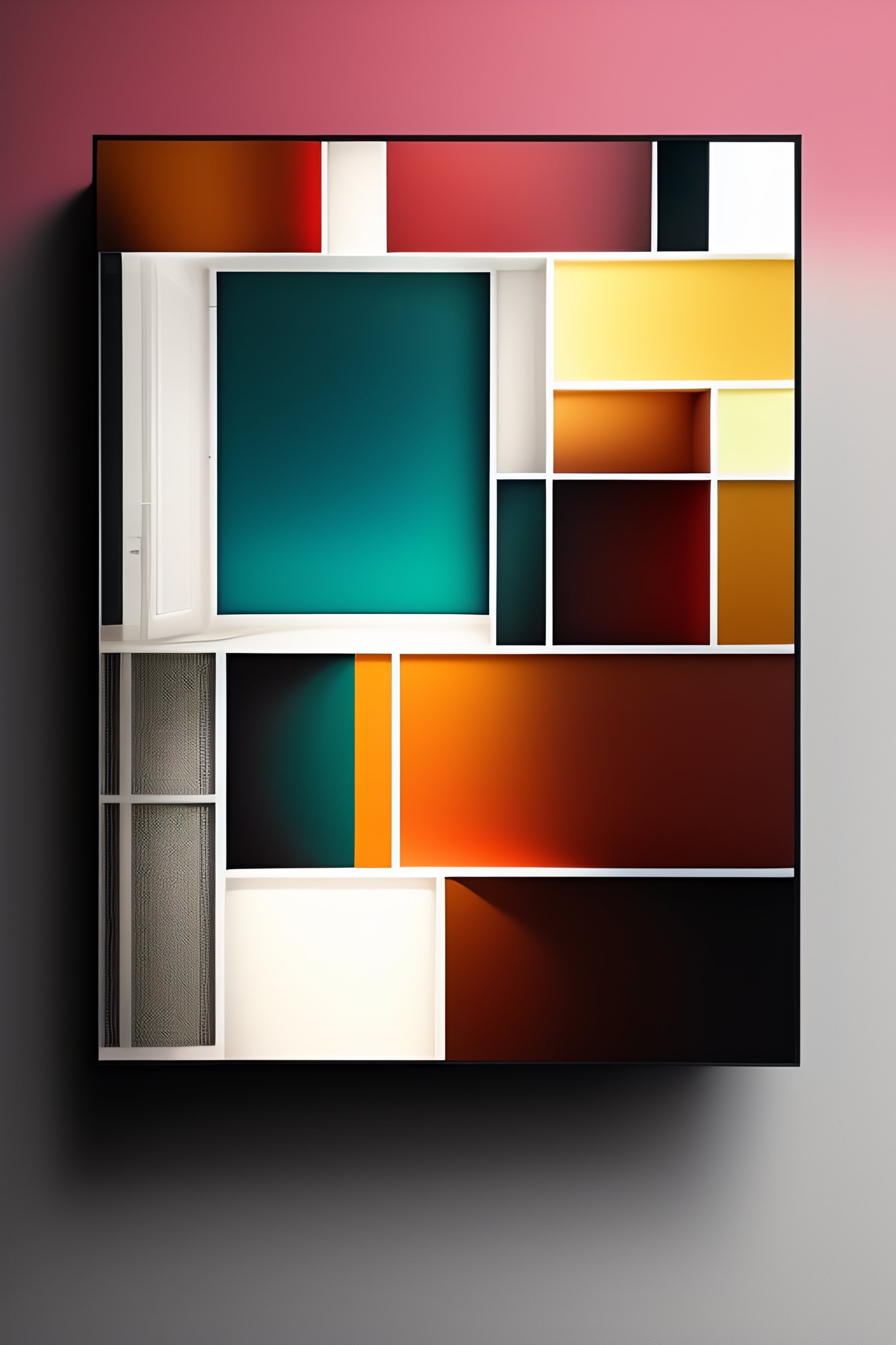 Lexica - Abstract magazine cover, 4k, furniture, premium, shelves, simple