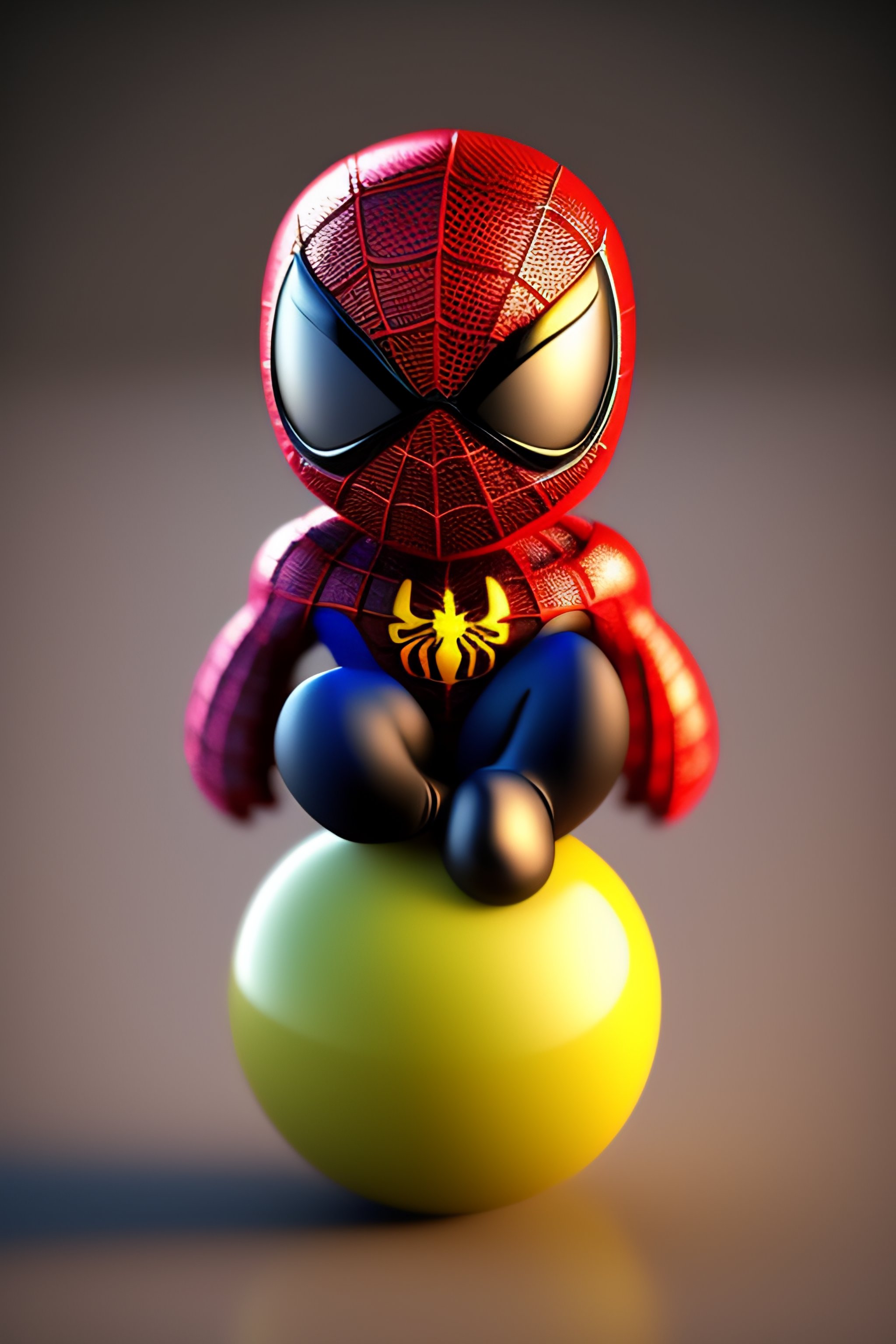 Lexica - Cute 3d render simple cartoon of toy art spiderman