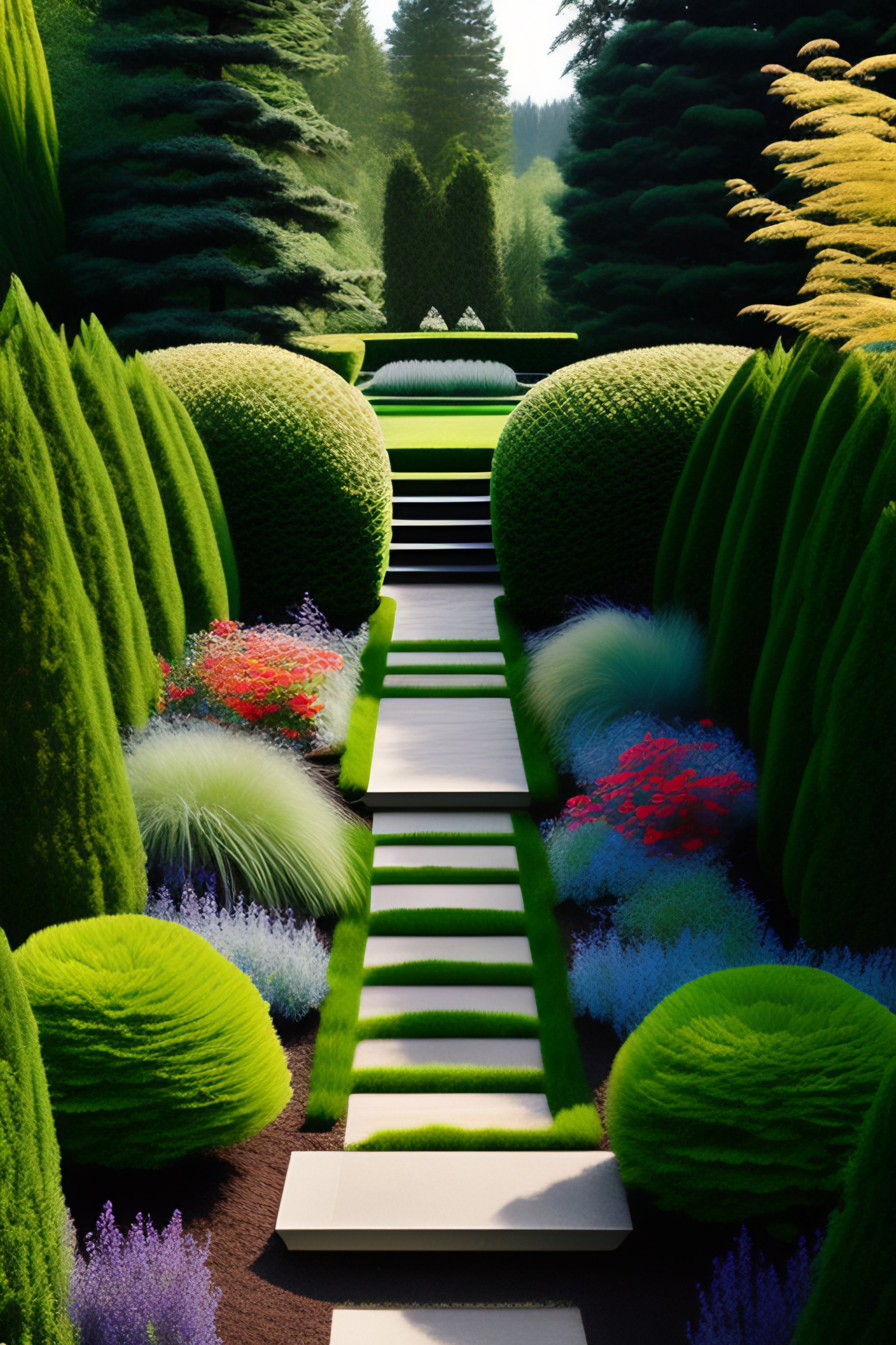 Lexica - The ideal pacific northwest front yard landscape design, by a ...