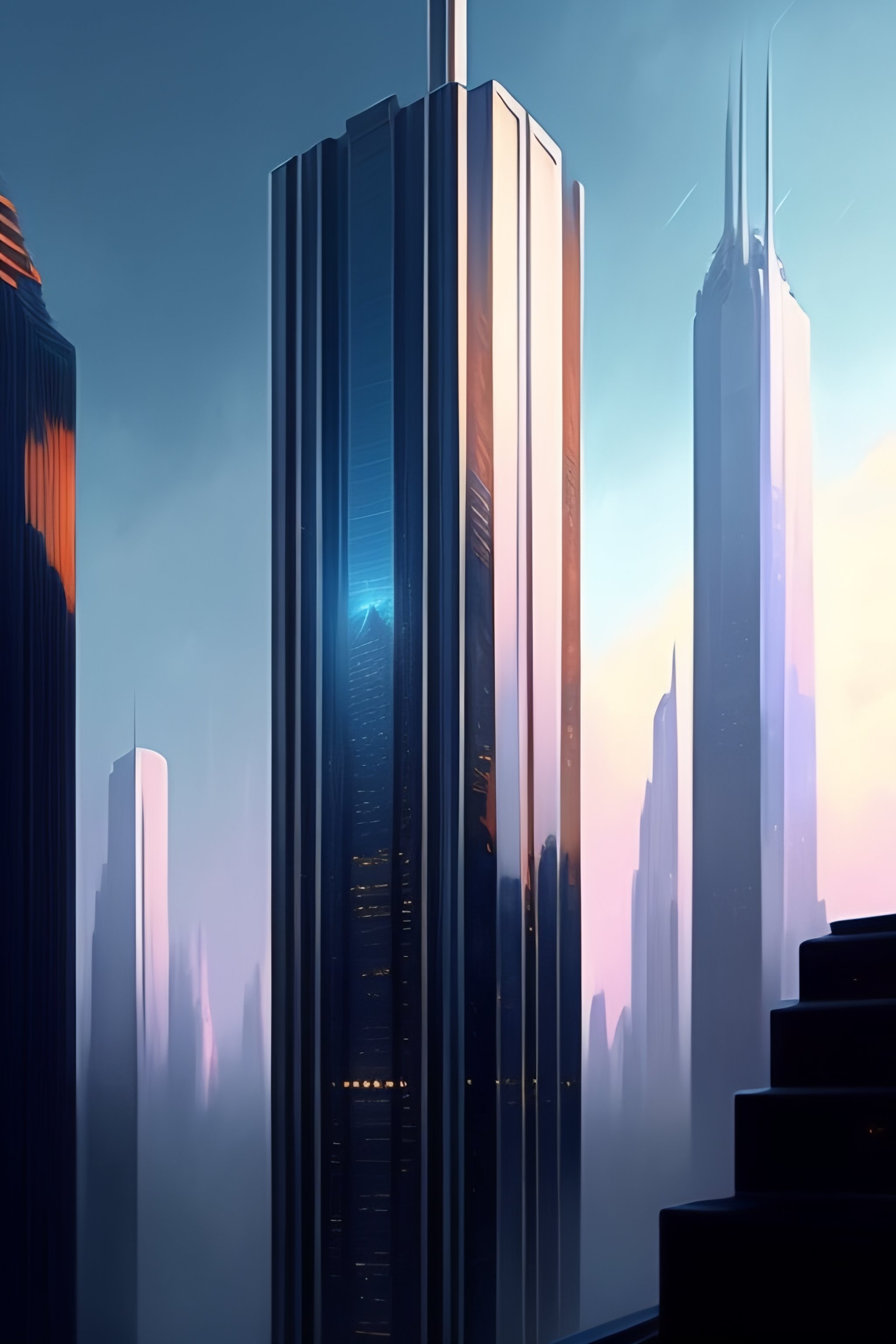 Lexica - Tall skyscraper, masterpiece digital painting by Greg ...