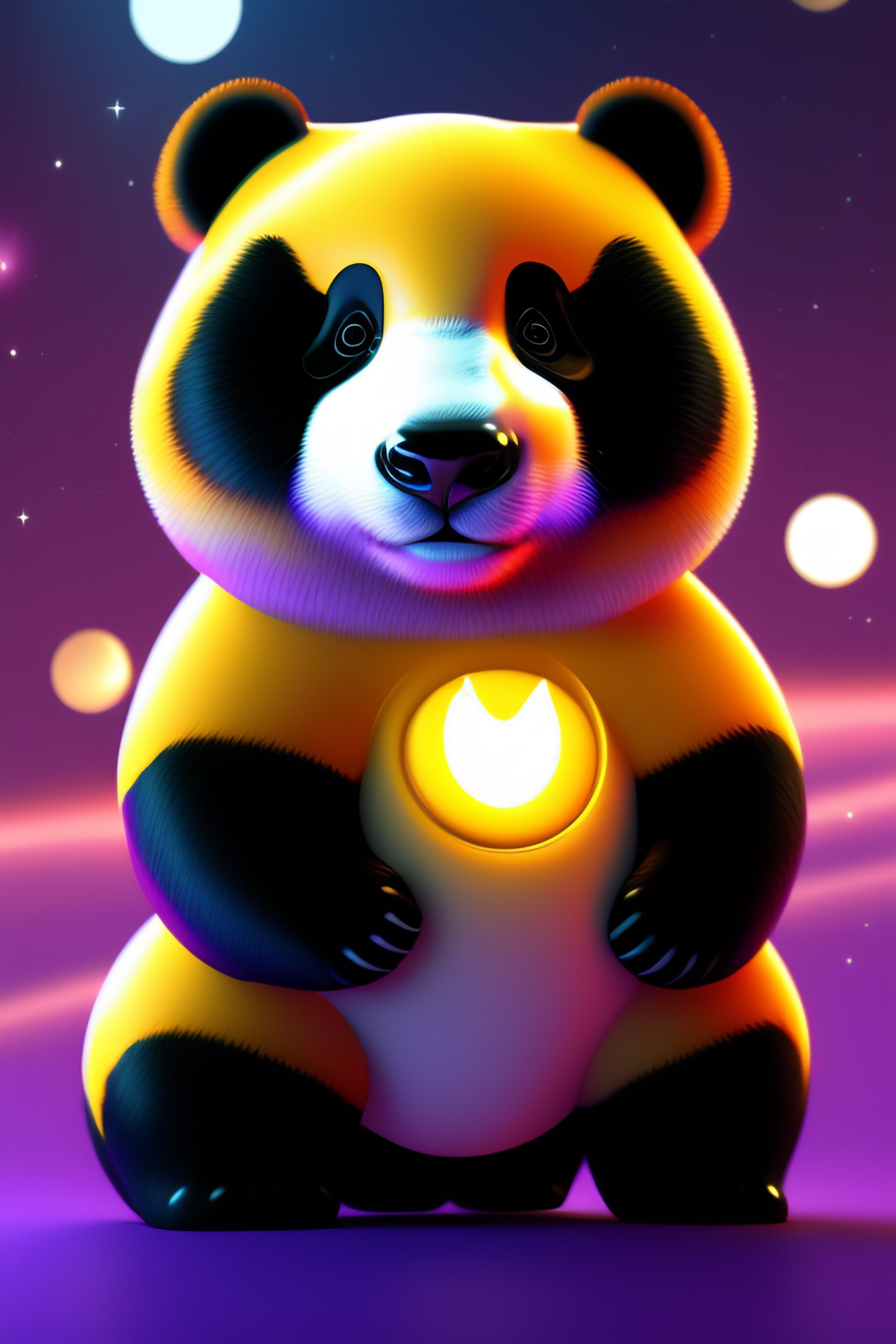 Lexica - Cartoon pfp image of a space panda