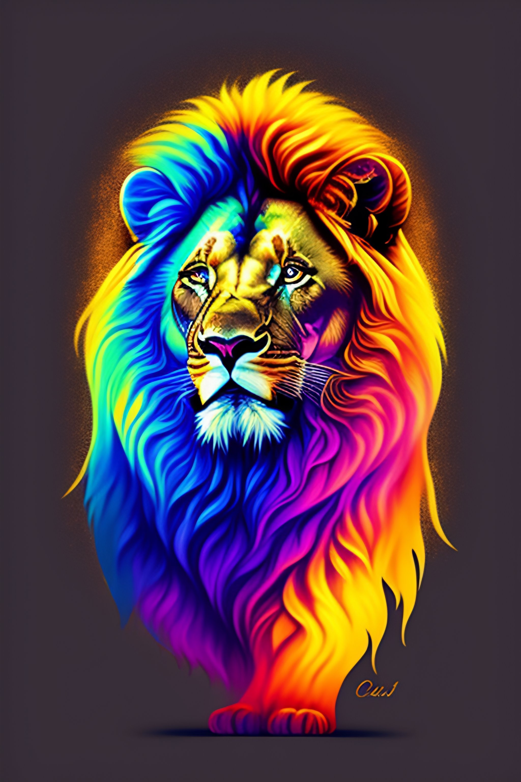 Lexica - Beautiful design of lion of size of 1024px for printing her ...