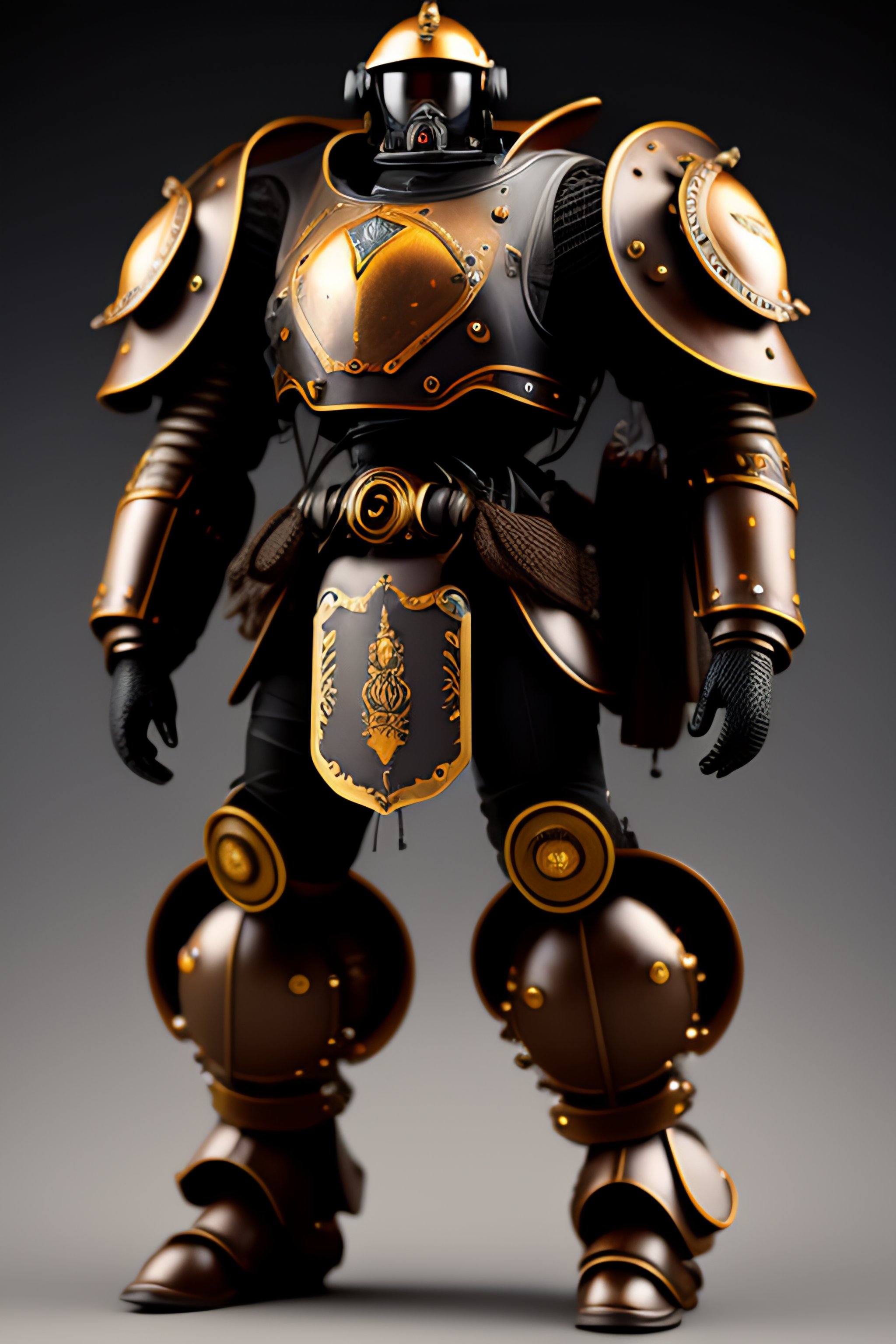 Lexica - Full-body portrait of a heavily armored mech WWI soldier ...