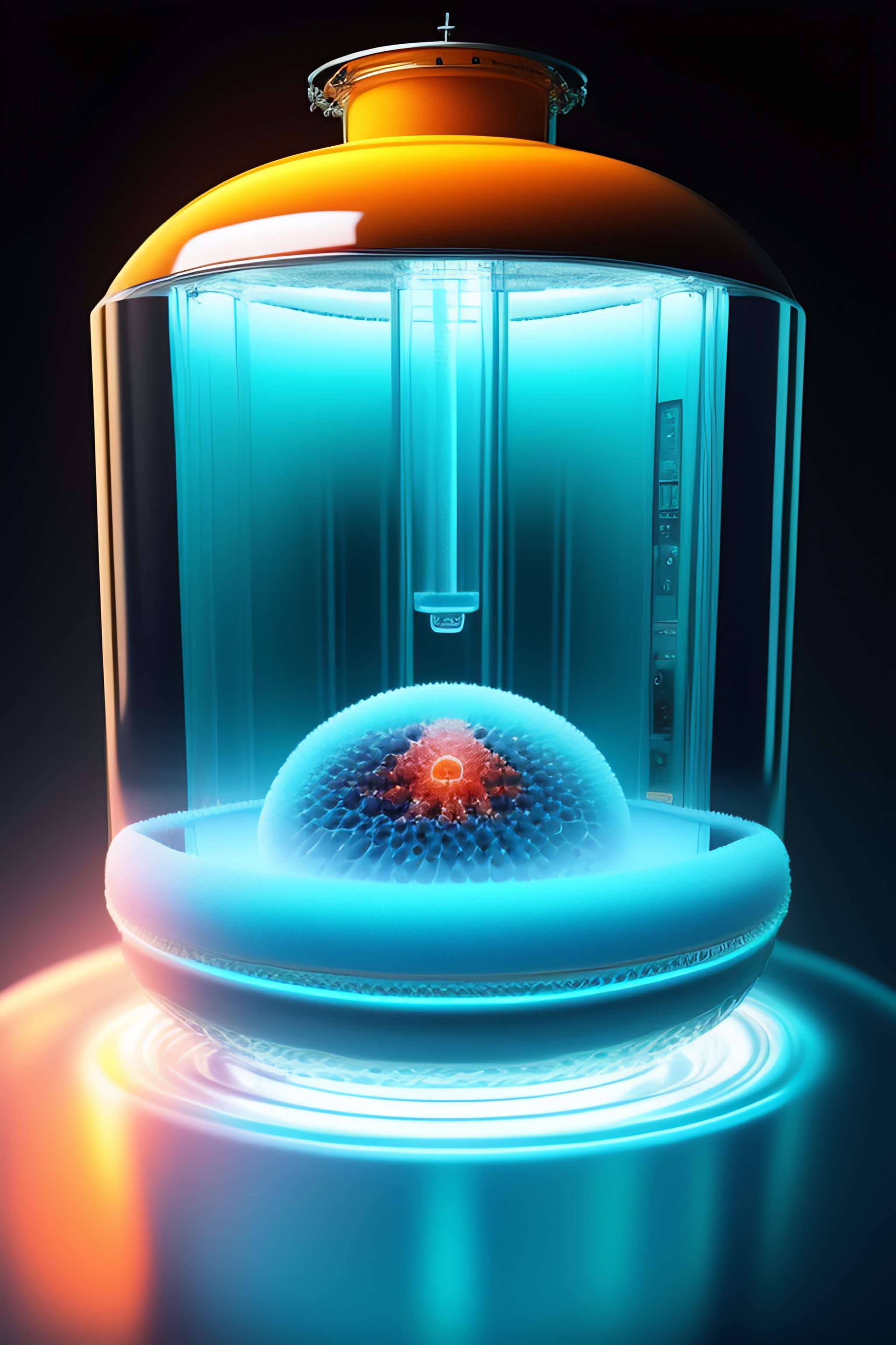 Lexica - A Human embryo in the fetal position submerged in an advanced ...