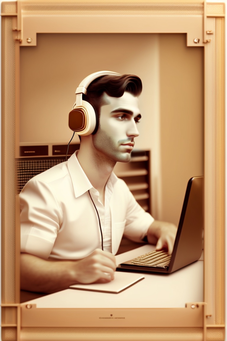 Lexica - White caucasian romanian male computer programmer with ...