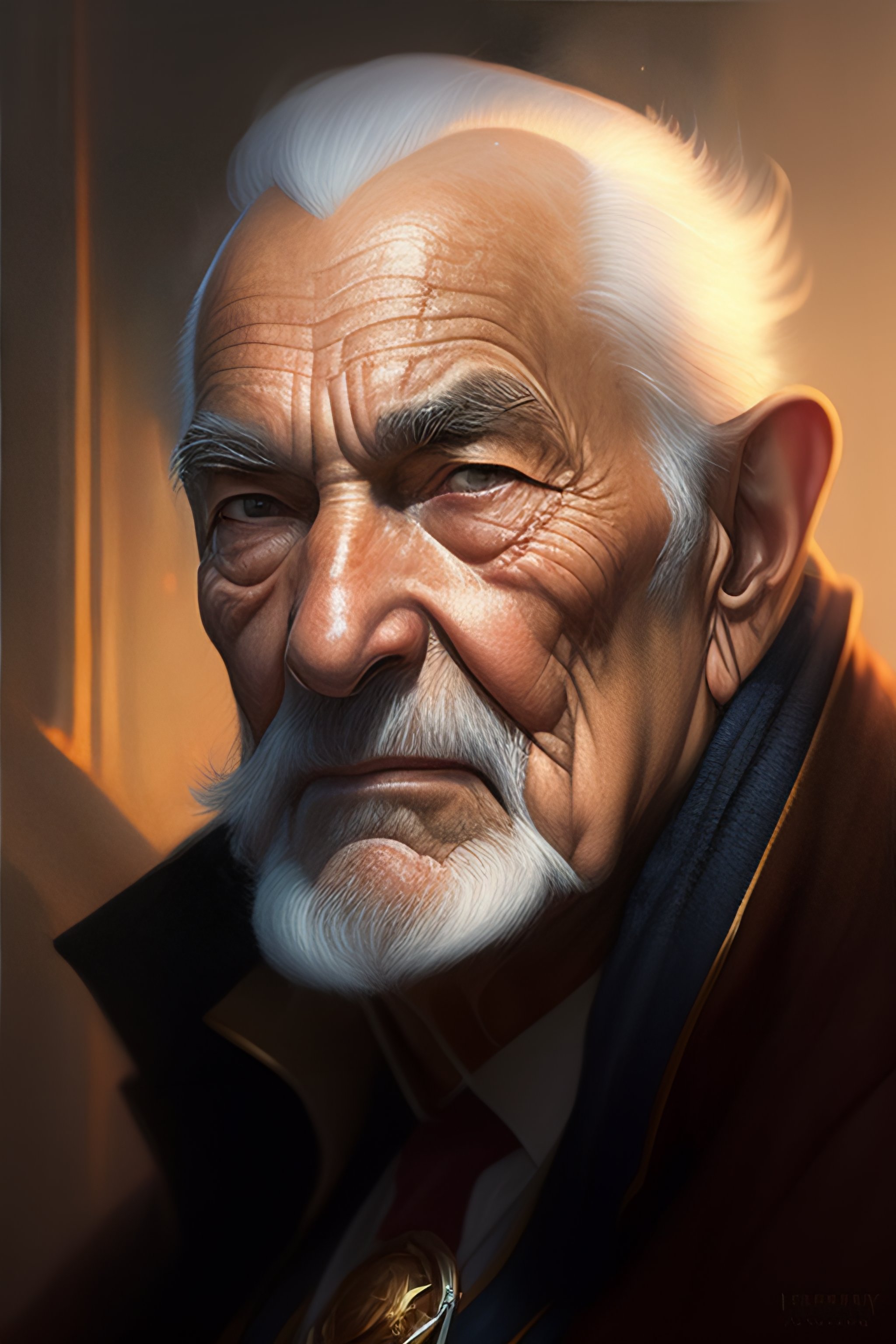 Lexica - Portrait of Old mage, Wrinkly, old, boils, warts, disfigured ...