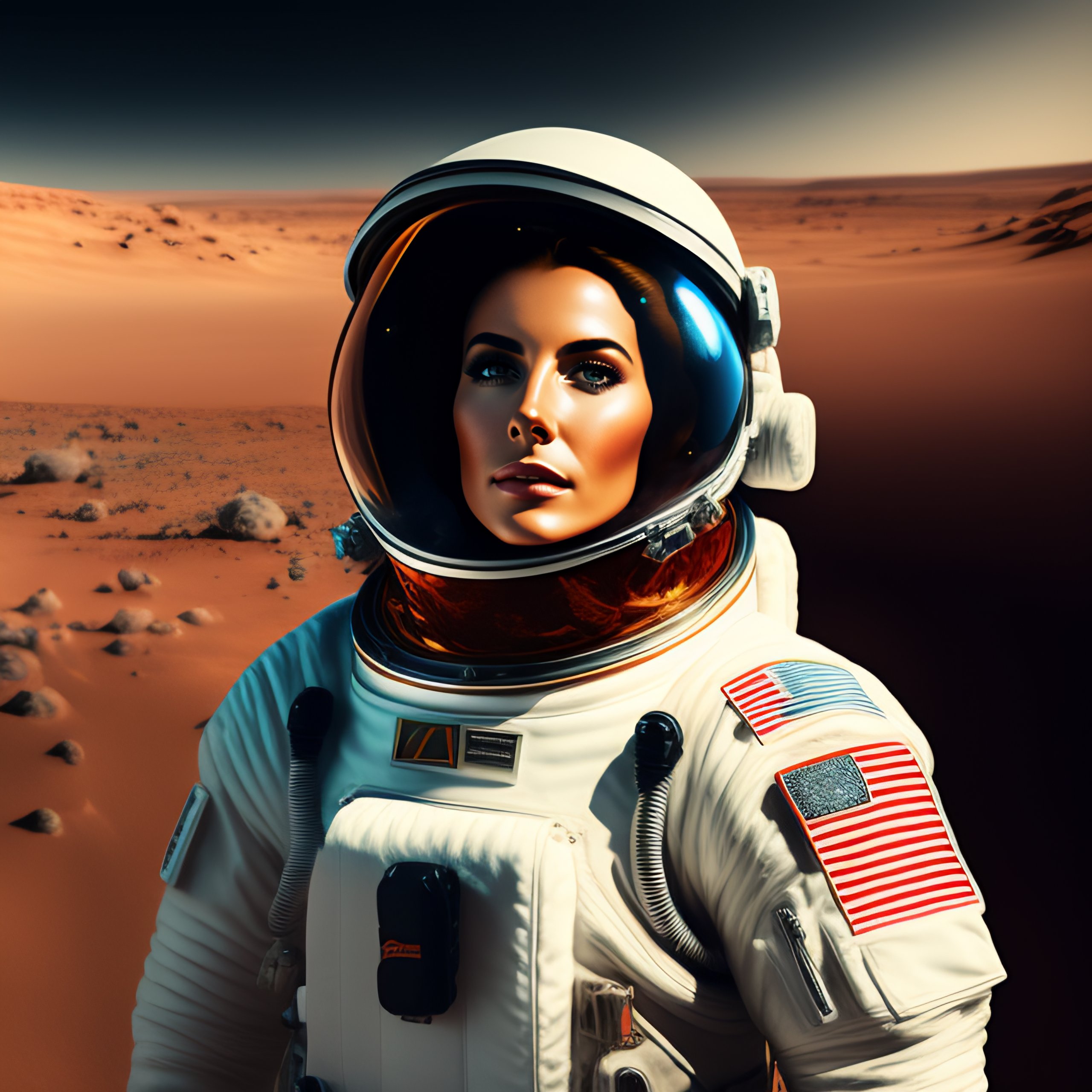 Lexica - Astronaut on mars portrait