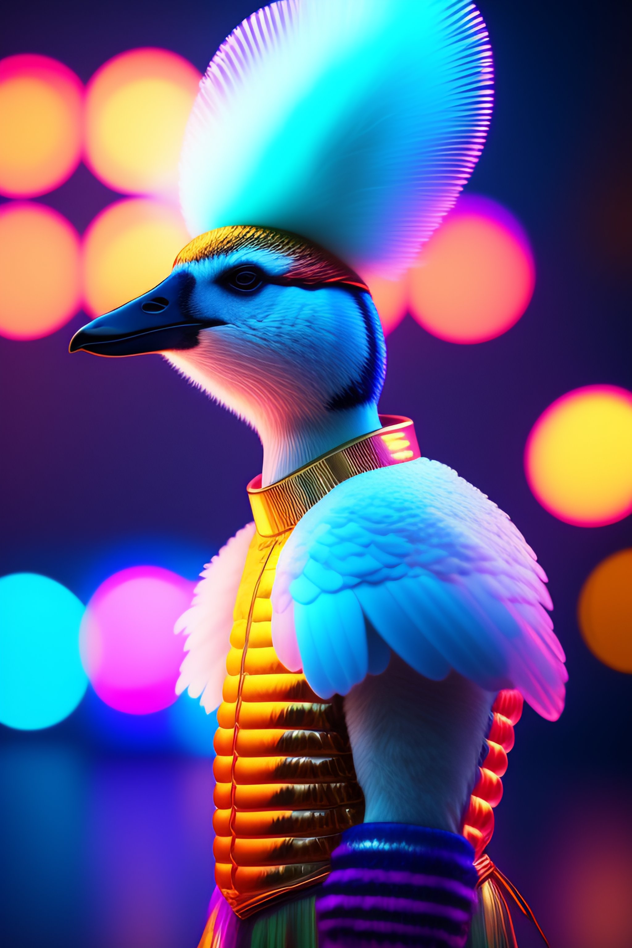 Lexica - The one who dances with the Goose, Goose face, human body ...