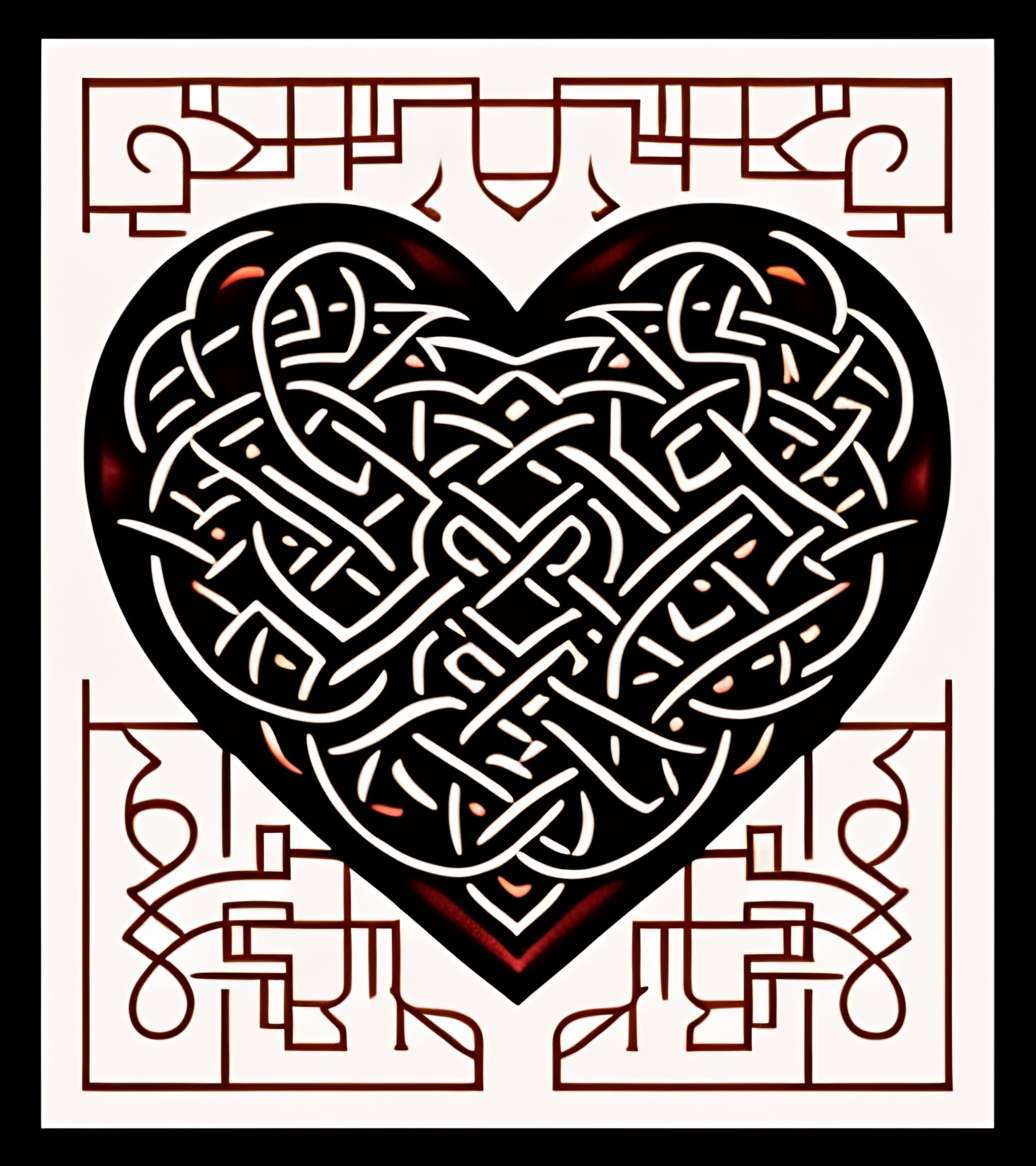 Lexica - Heart intertwined elfish, Celtic knots, symmetrical and ...