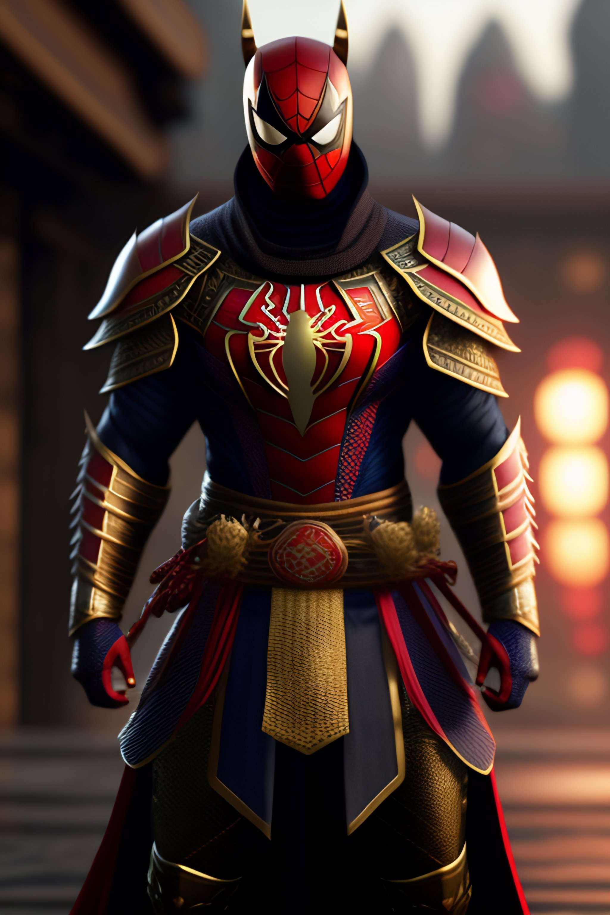 Lexica - Full samurai armor dynasty warrior spiderman , 8k