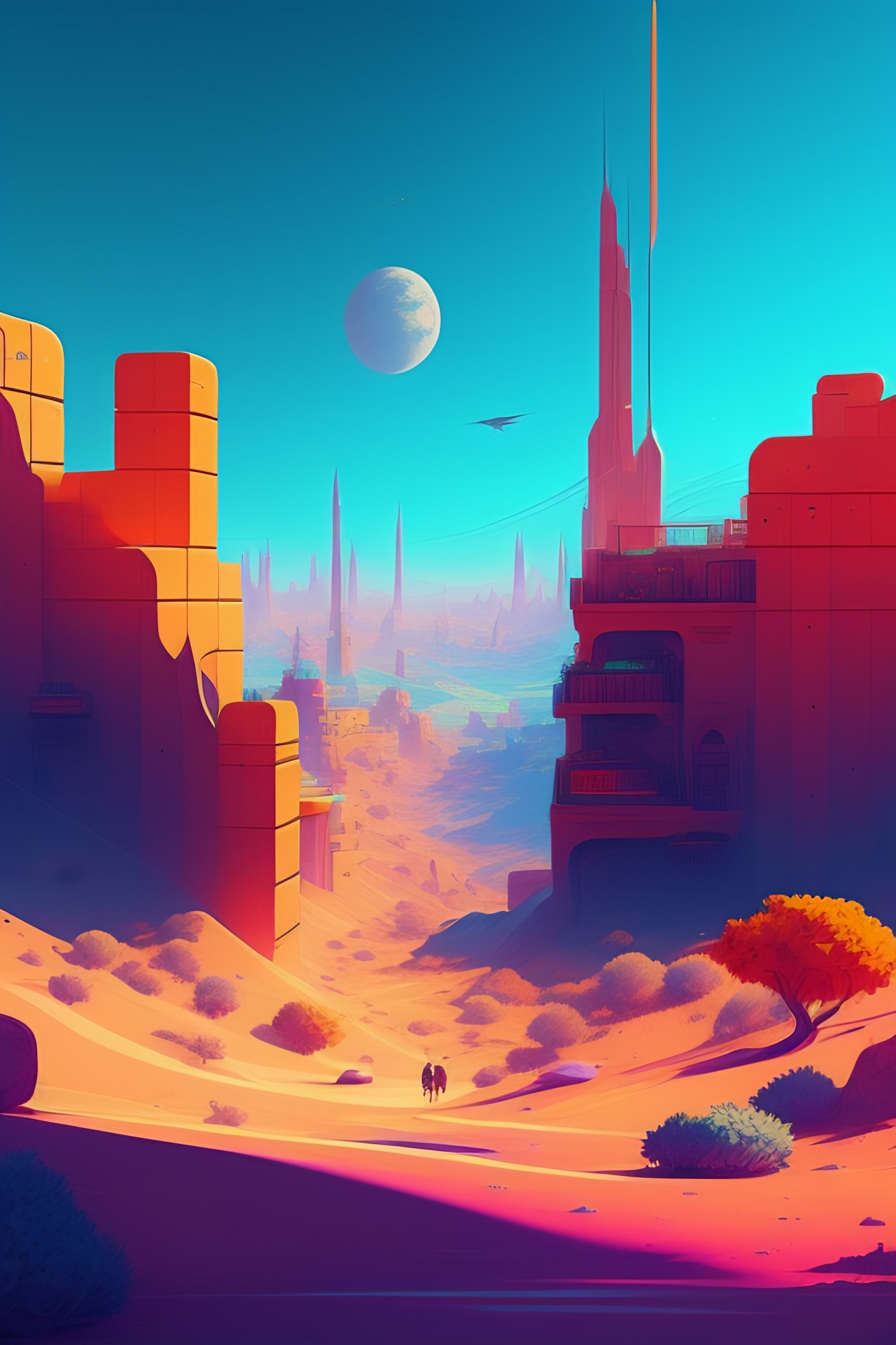 Lexica - Curled perspective digital art of palestina by anton fadeev