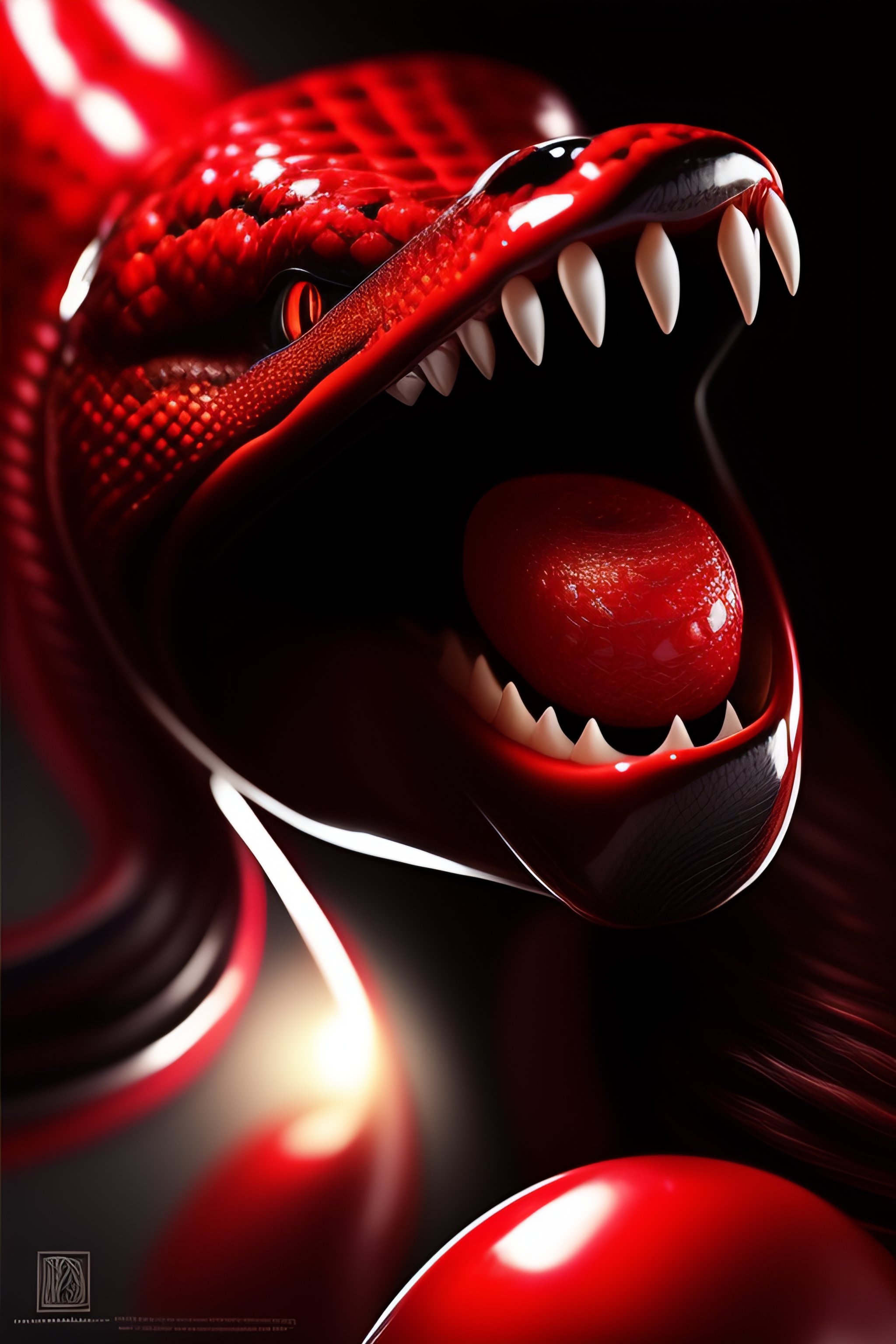 Black And Red Snake Wallpaper