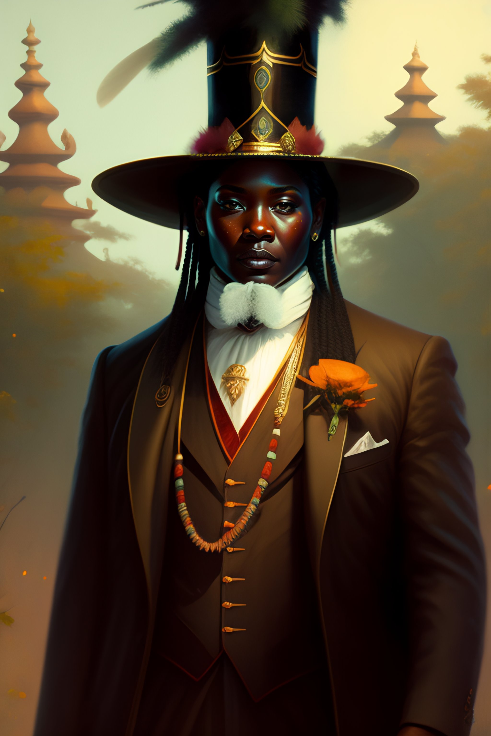 Lexica - Full shot body photo of a voodoo witch doctor old-fashioned ...