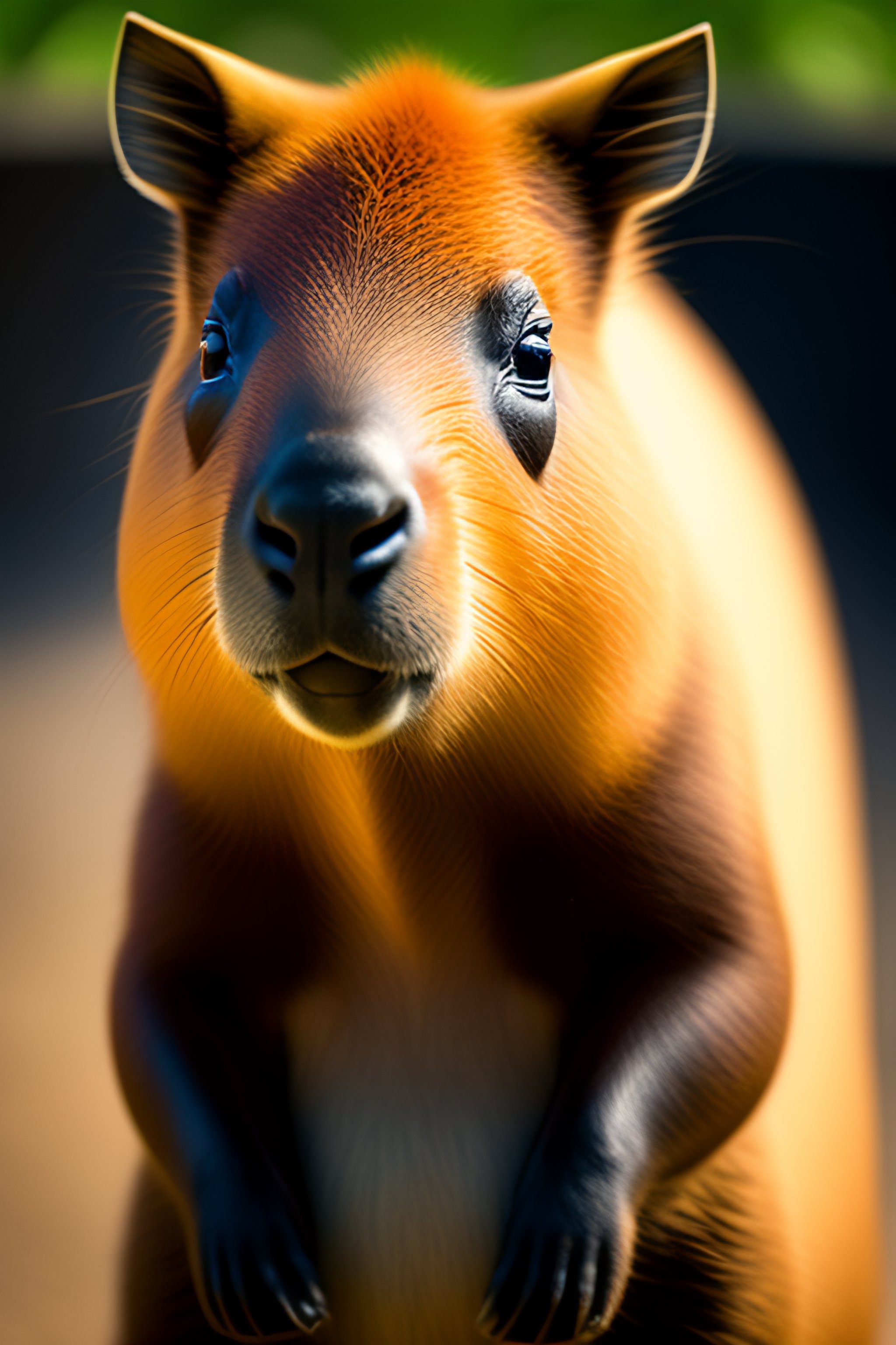 Lexica - A capybara with a donald trump face