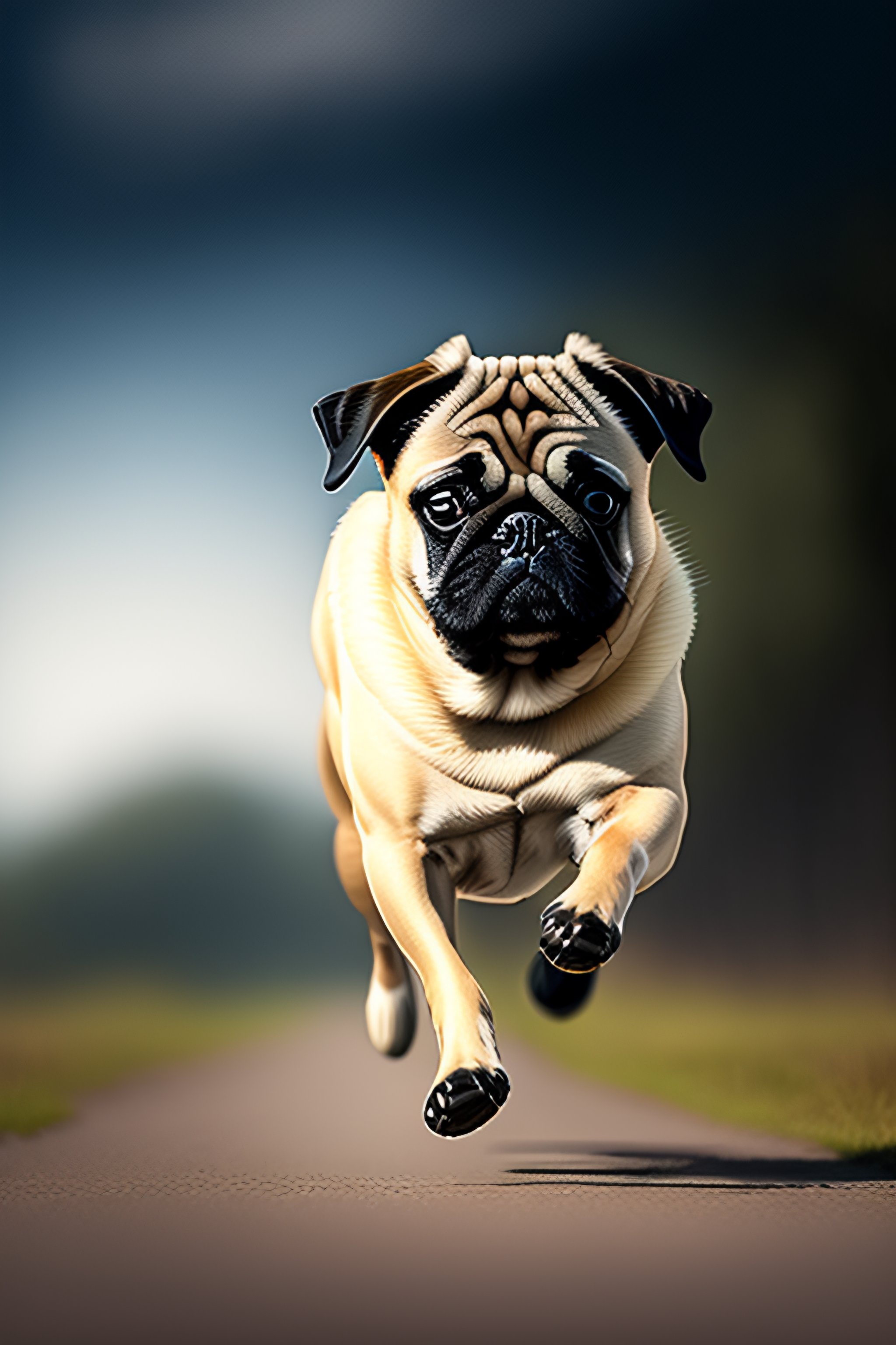 Lexica - The same pug is running into his CrossFit class late as usual ...