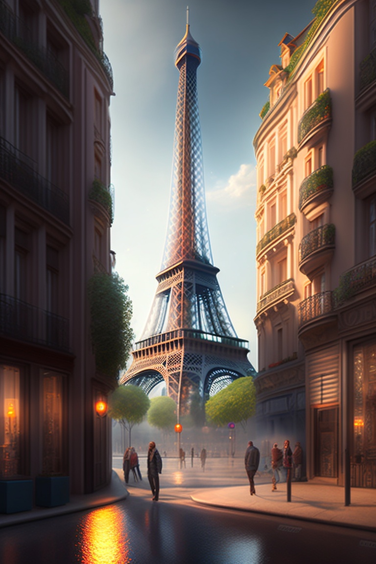 Lexica - Paris 2045,realistic