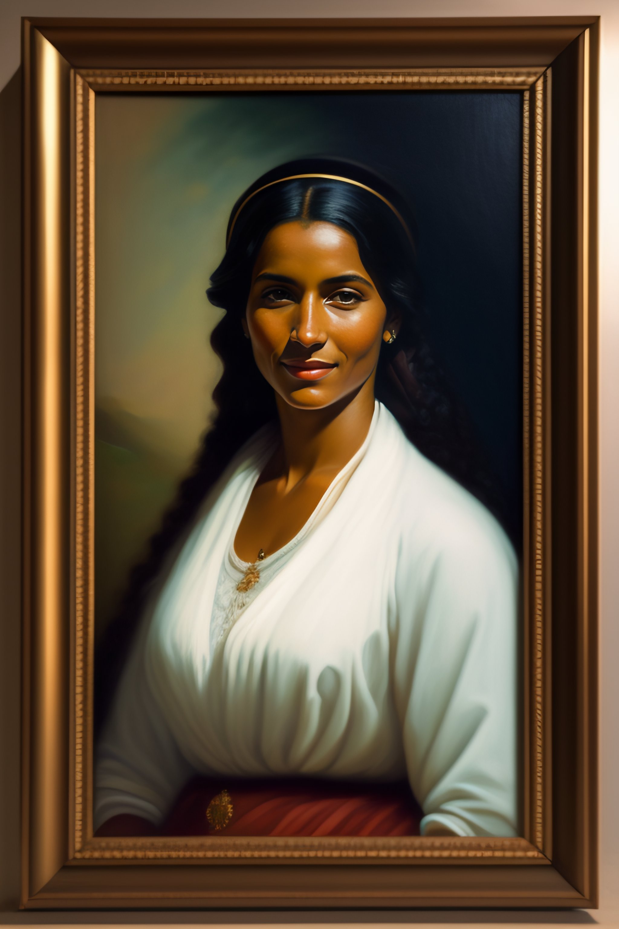 Lexica - Painting of a woman with the missionary pose in oil