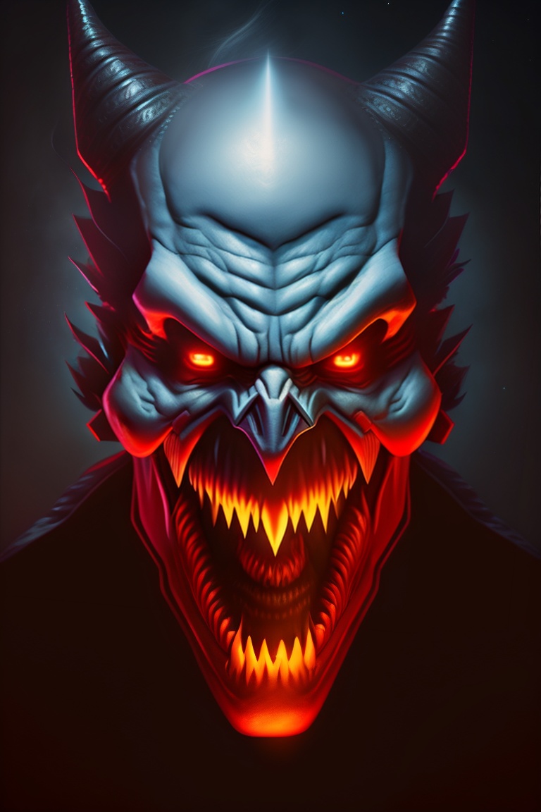 Terrifying Demon Face