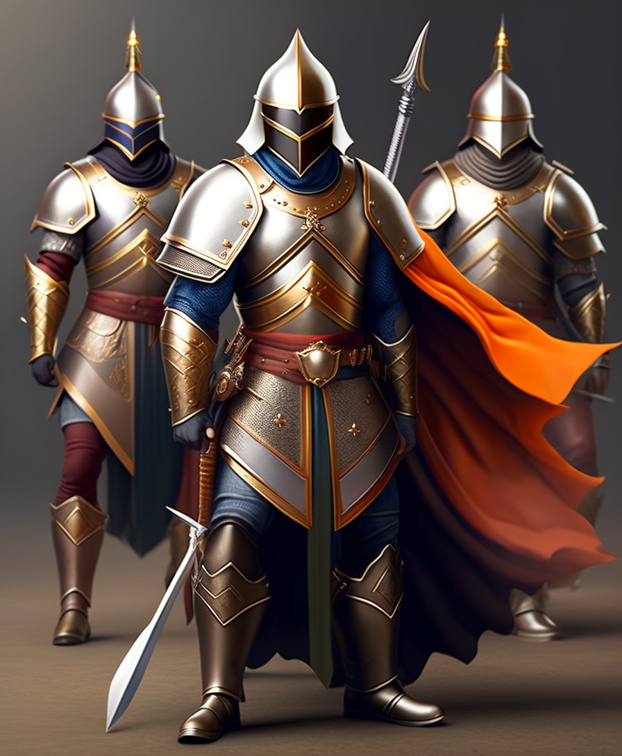 Lexica - Knight Guard Fantasy, Wielding Medieval Warriors, A Mythical