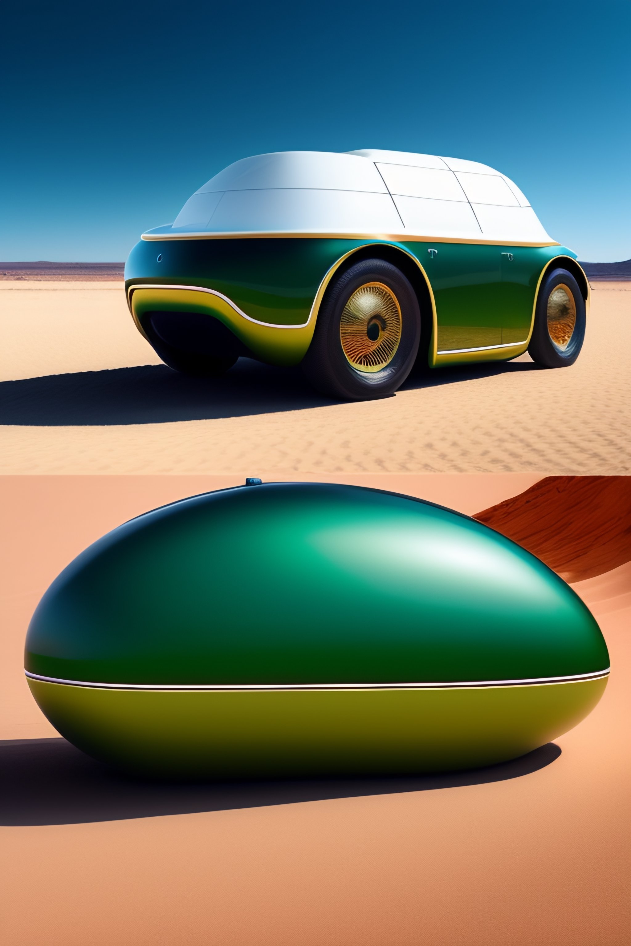 Lexica - Tesla car in a shape of turtle