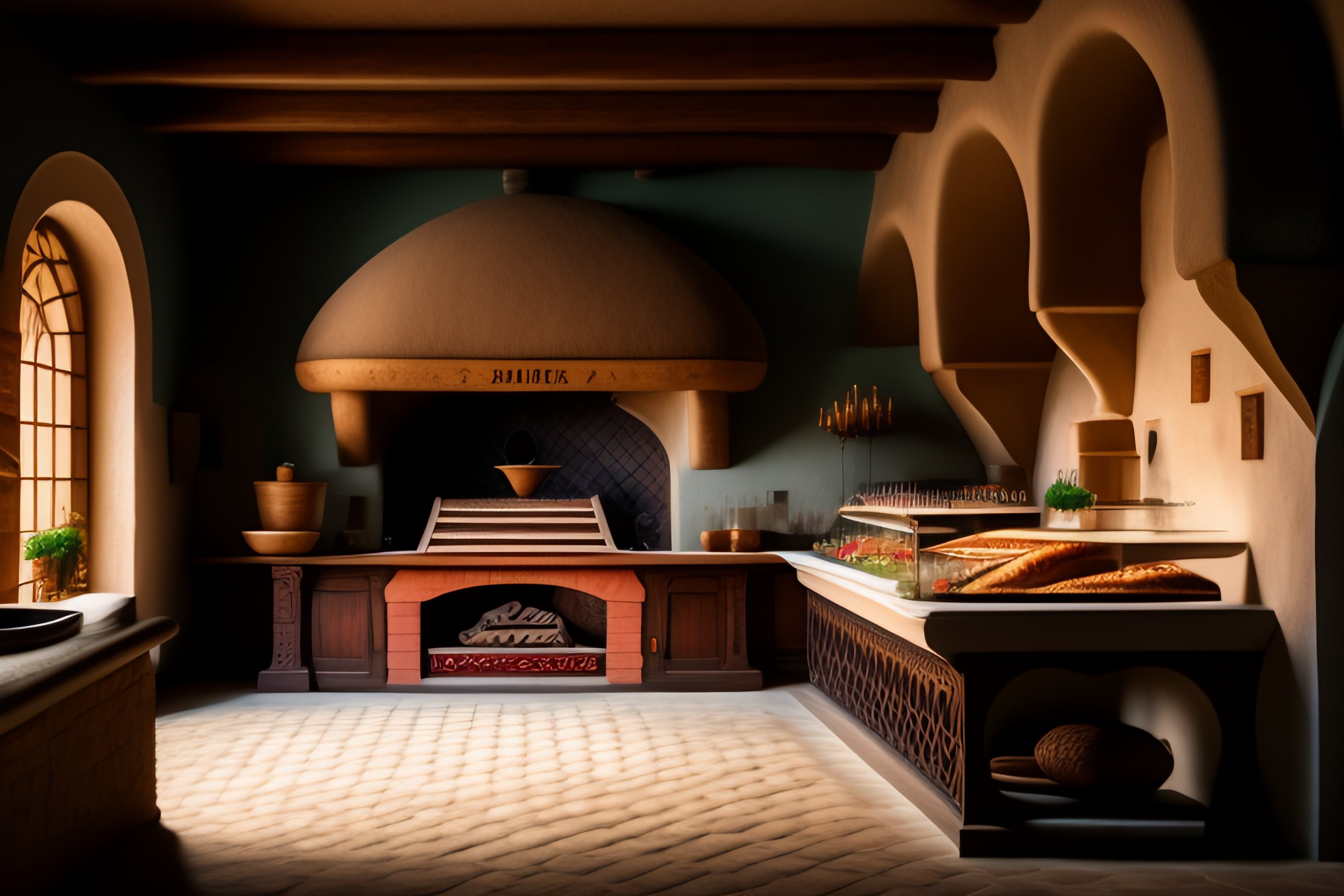 Lexica - A picture of the inside of a renaissance era bakery with a ...